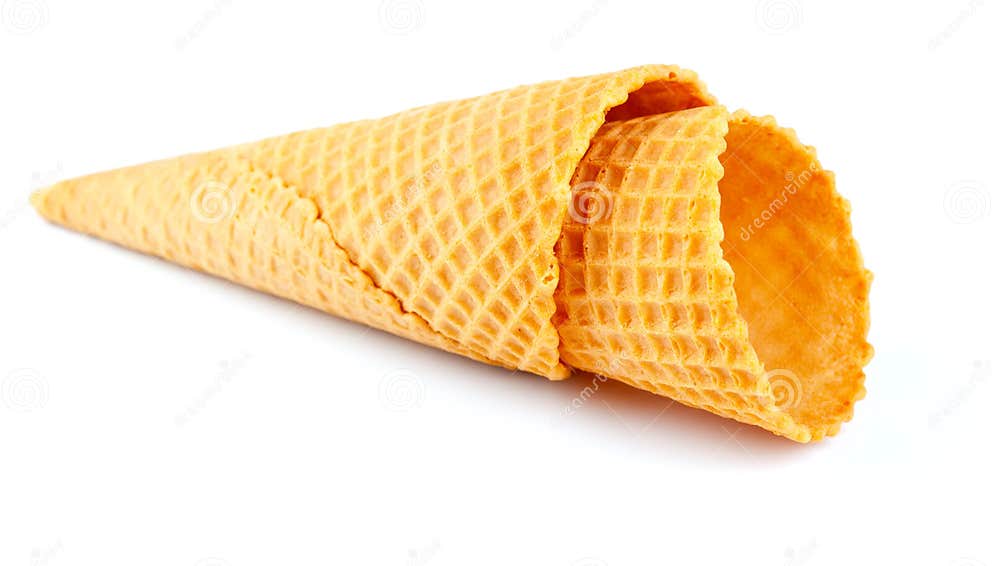 Empty sugar waffle cone stock image. Image of flavour - 28162939