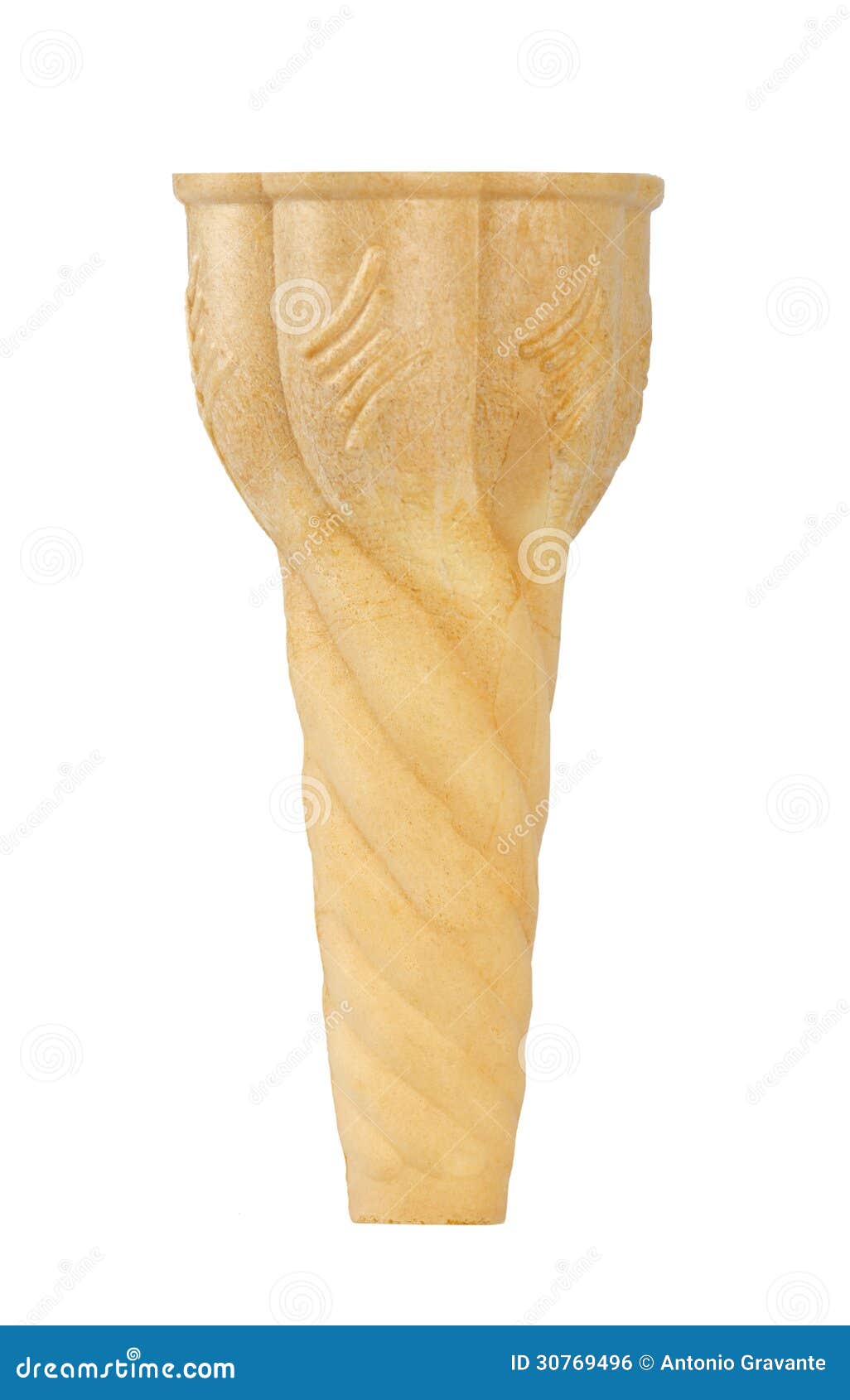 Empty sugar waffle cone stock photo. Image of softness - 30769496