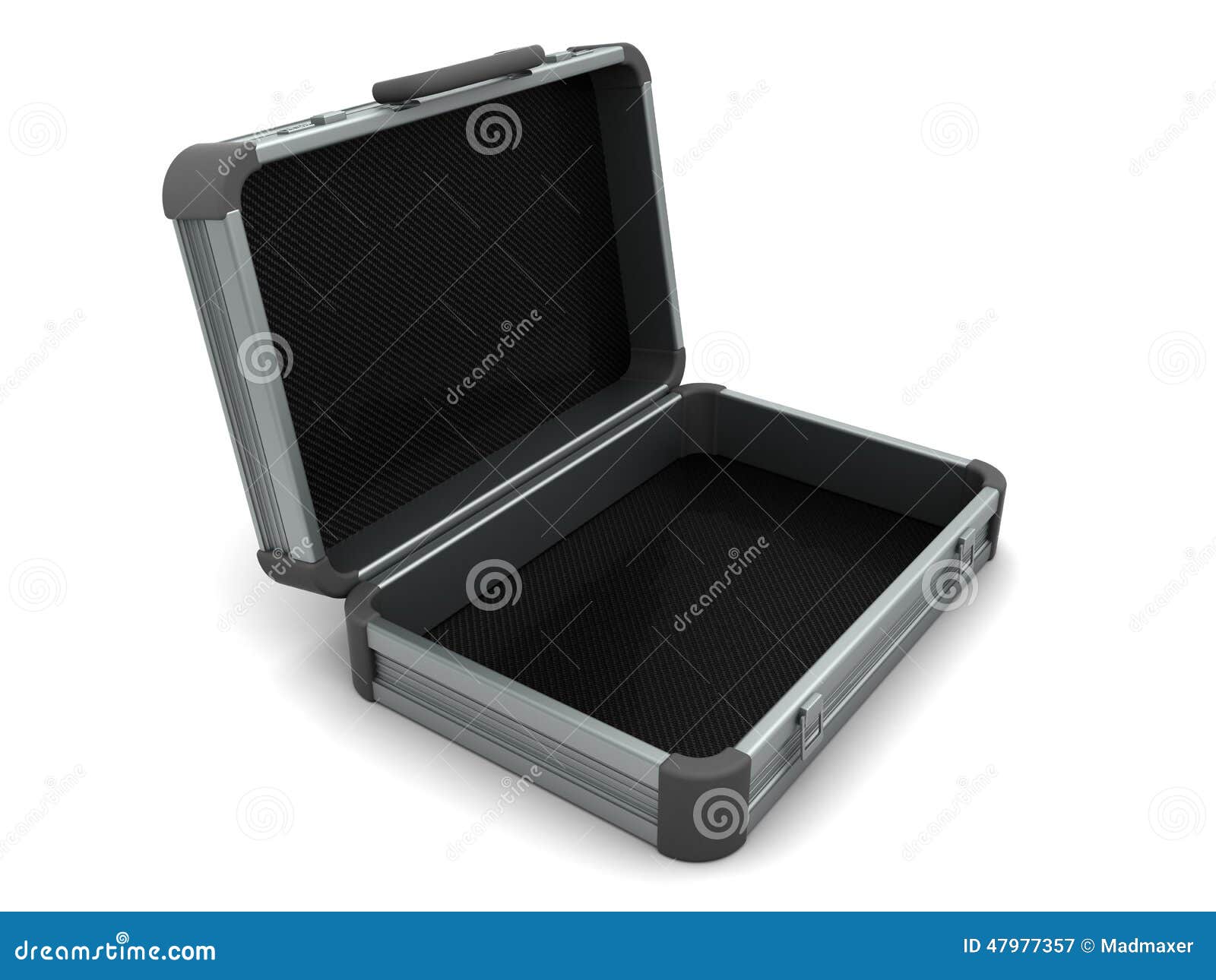 Empty suitcase stock illustration. Illustration of aluminum - 47977357