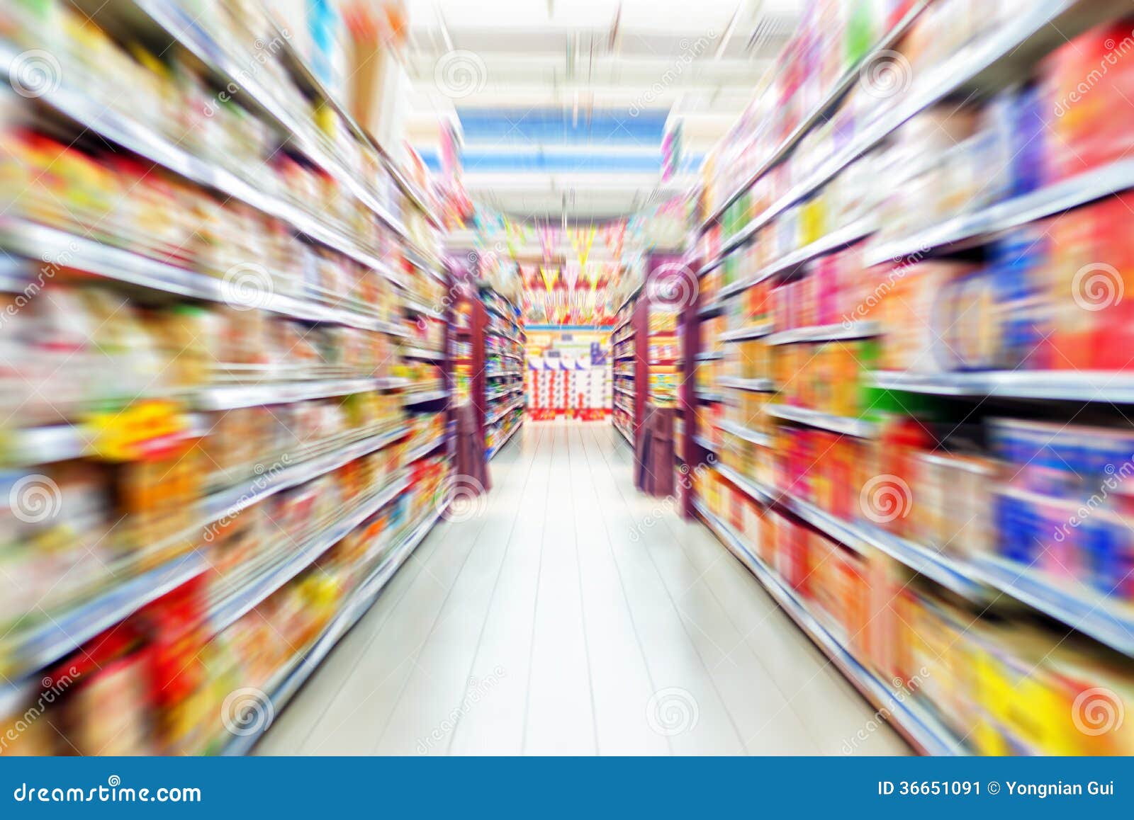 Empty supermarket aisle stock image. Image of browse - 36651091