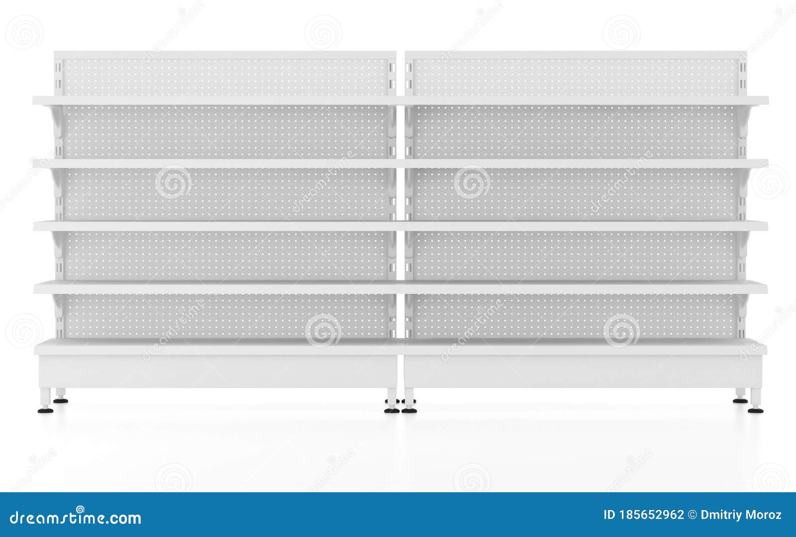 Empty supermarket shelves stock illustration. Illustration of shelf ...