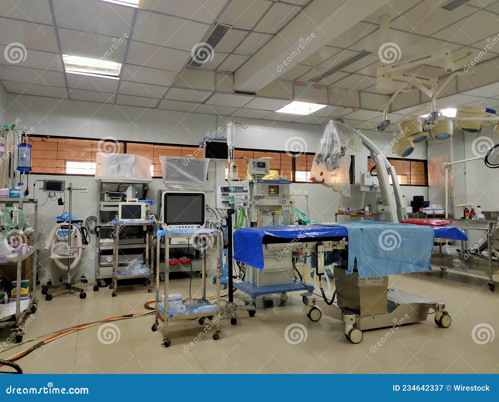 Empty Surgery Unit Operating Room Stock Image - Image of equipment ...
