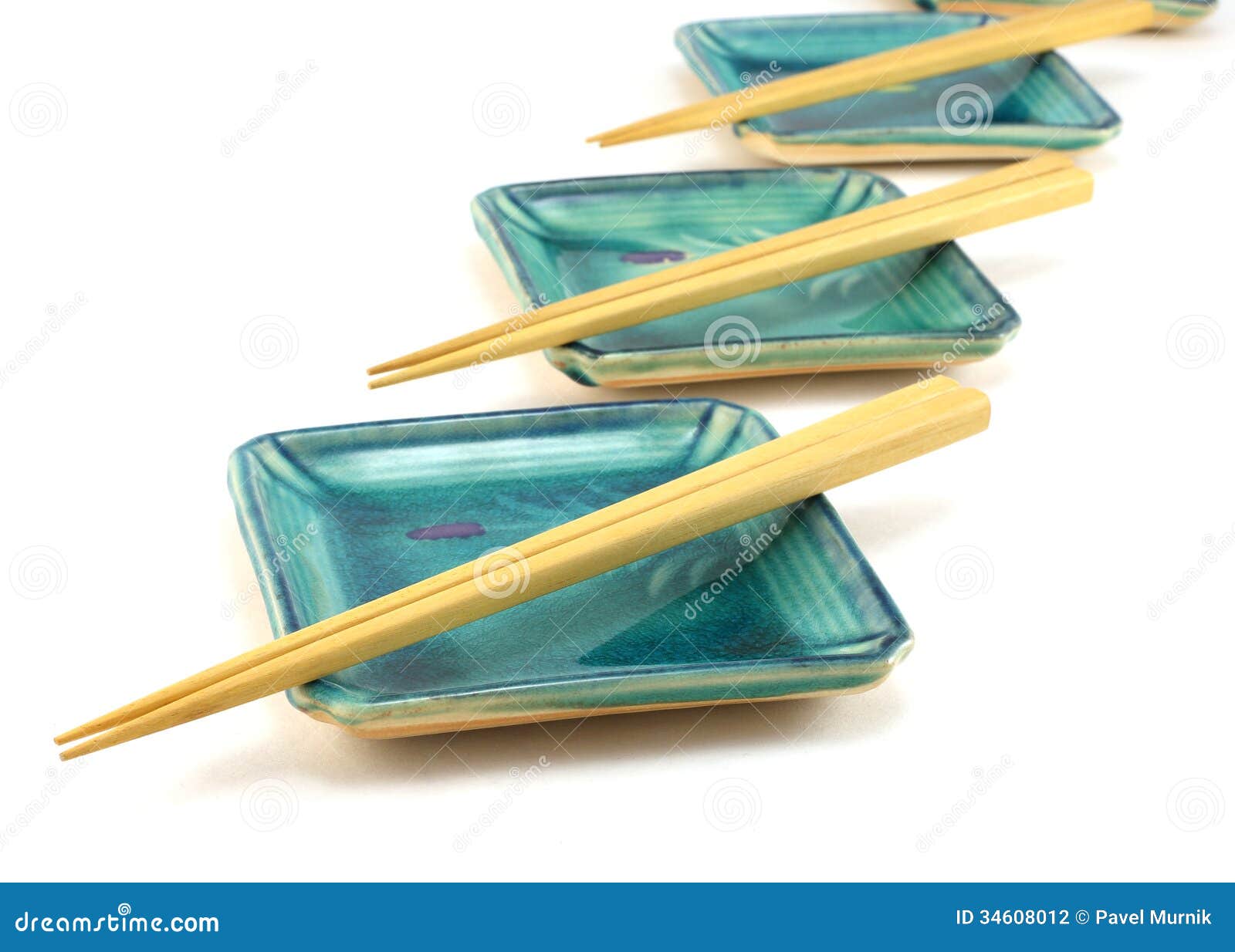Empty sushi plates. stock photo. Image of dinner, geometric - 34608012