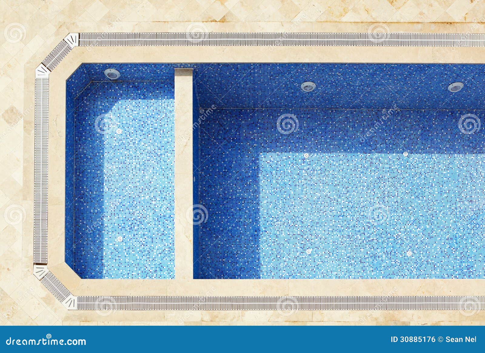 Empty swimming pool stock photo. Image of wall, tiled - 30885176