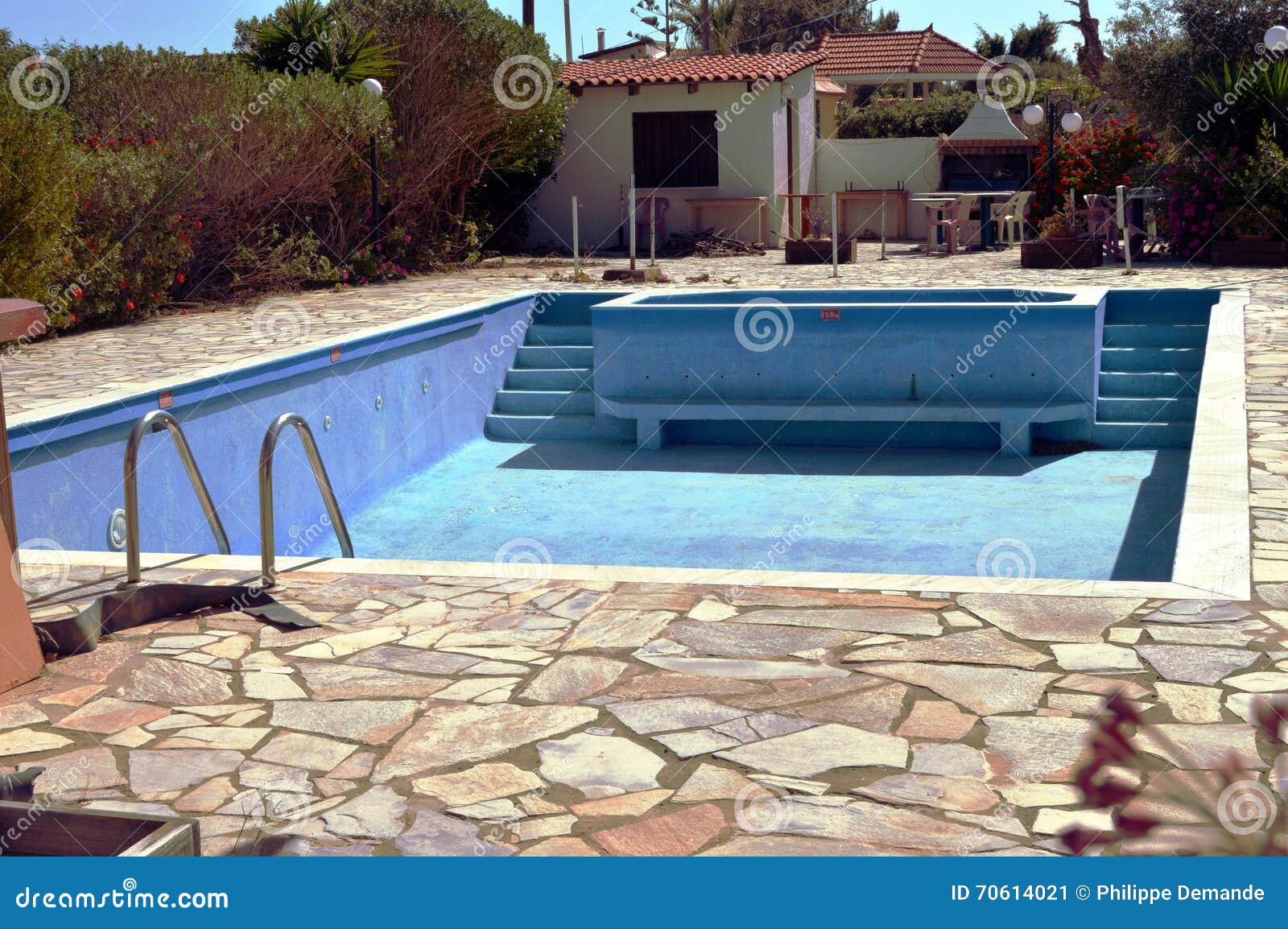 An empty swimming pool. stock image. Image of windows - 70614021