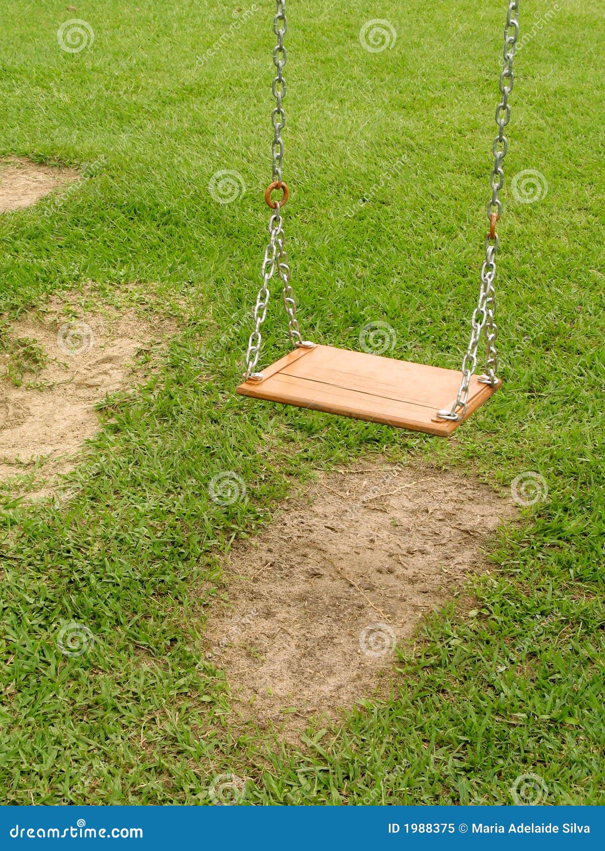 Empty swing - 1 stock image. Image of plank, playtime - 1988375