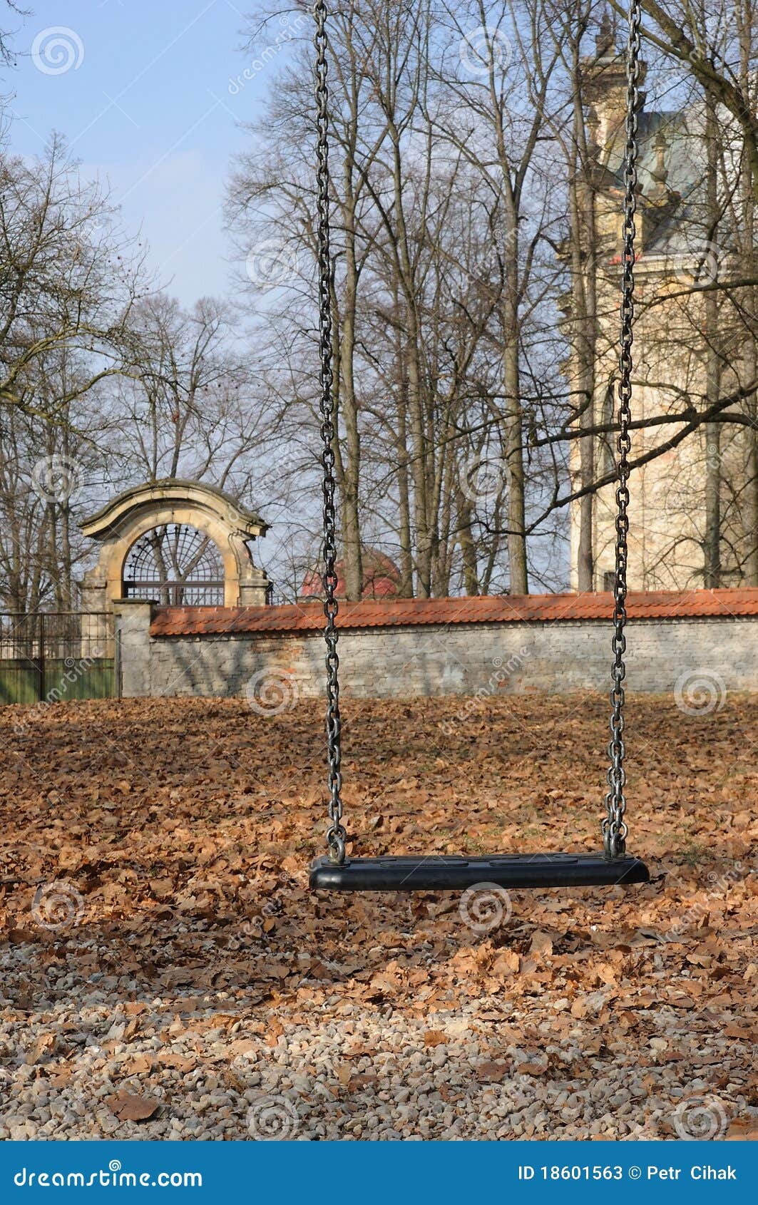 Empty swing stock image. Image of empty, swing, chain - 18601563