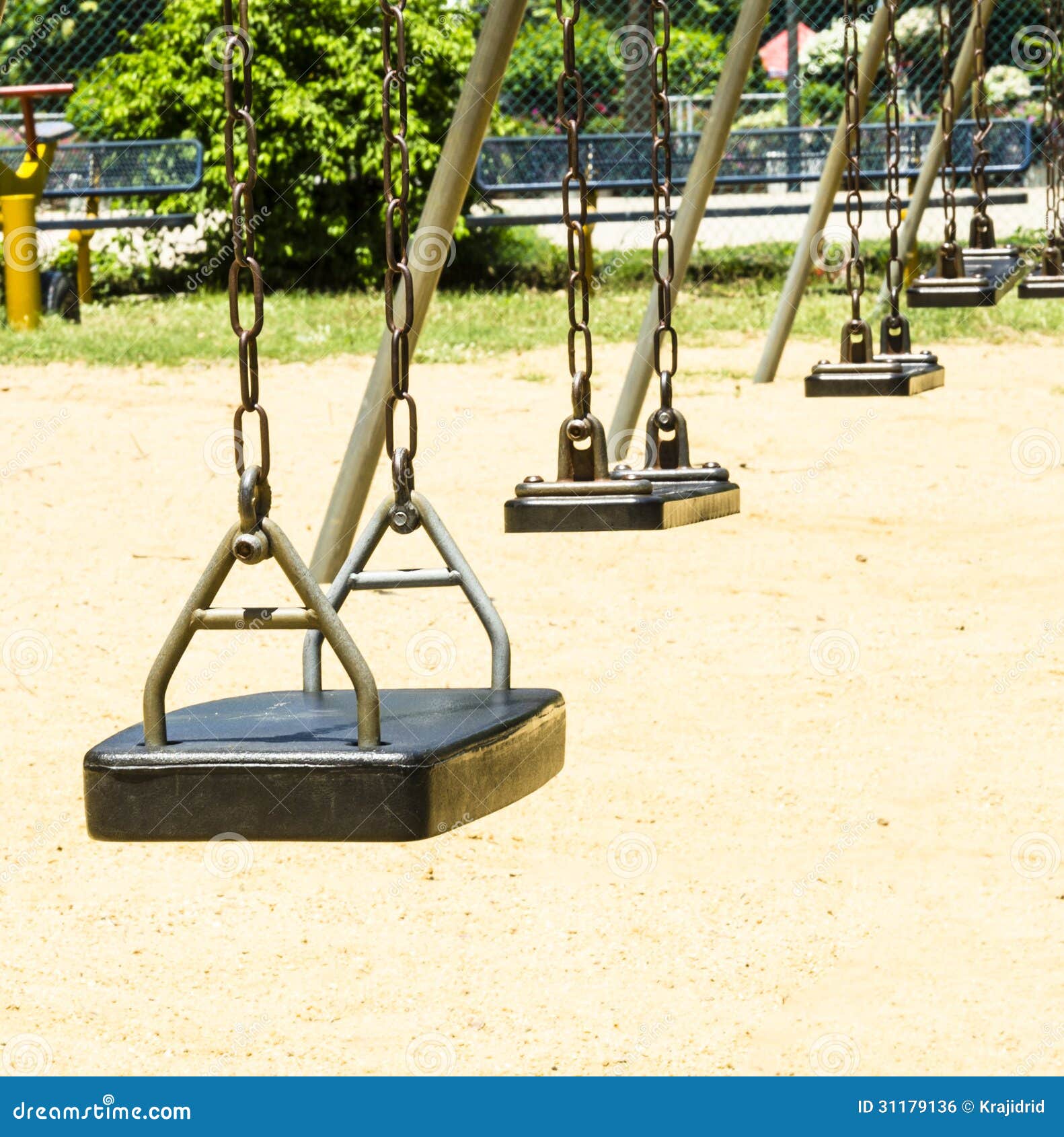 Empty Swing stock photo. Image of swing, ideas, colors - 31179136