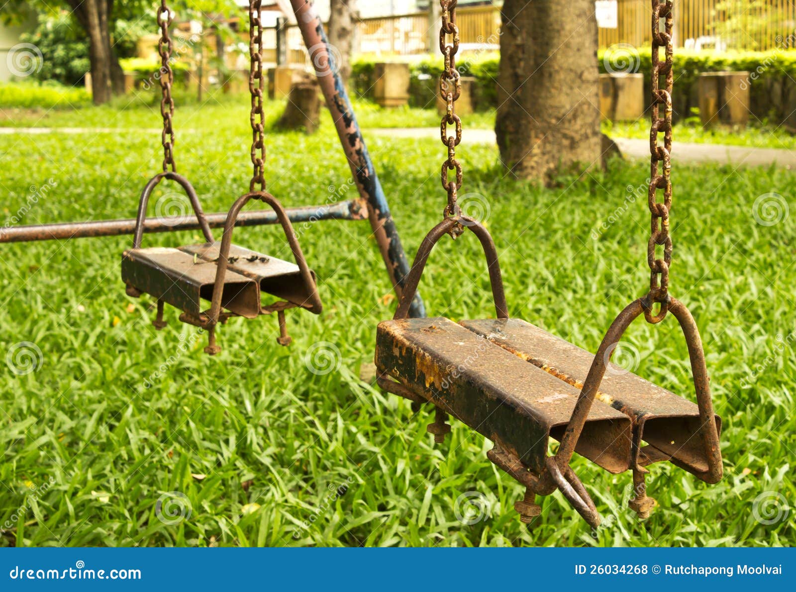 Empty Swing Set stock photo. Image of childhood, swing - 26034268