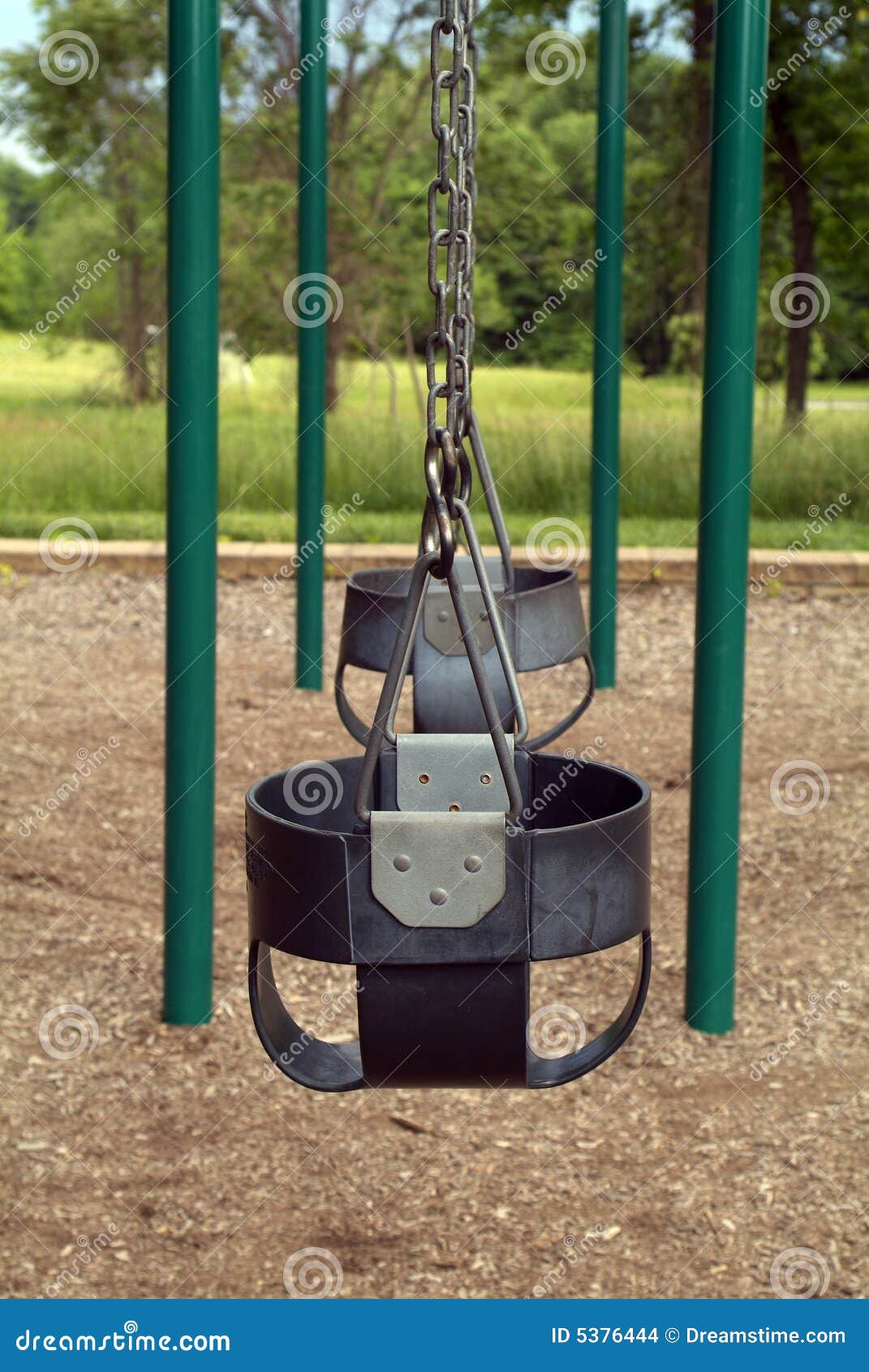 Empty Swing set stock photo. Image of repetition, elementary - 5376444