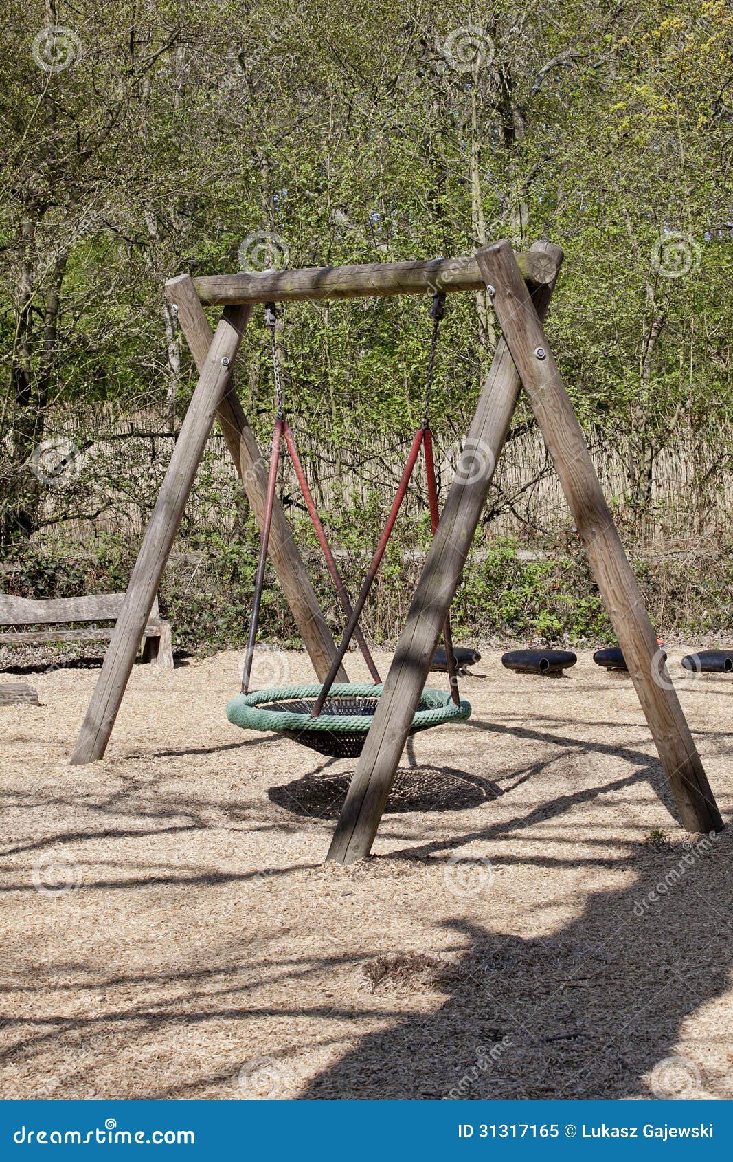 Empty Swing stock image. Image of autumn, play, grass - 31317165