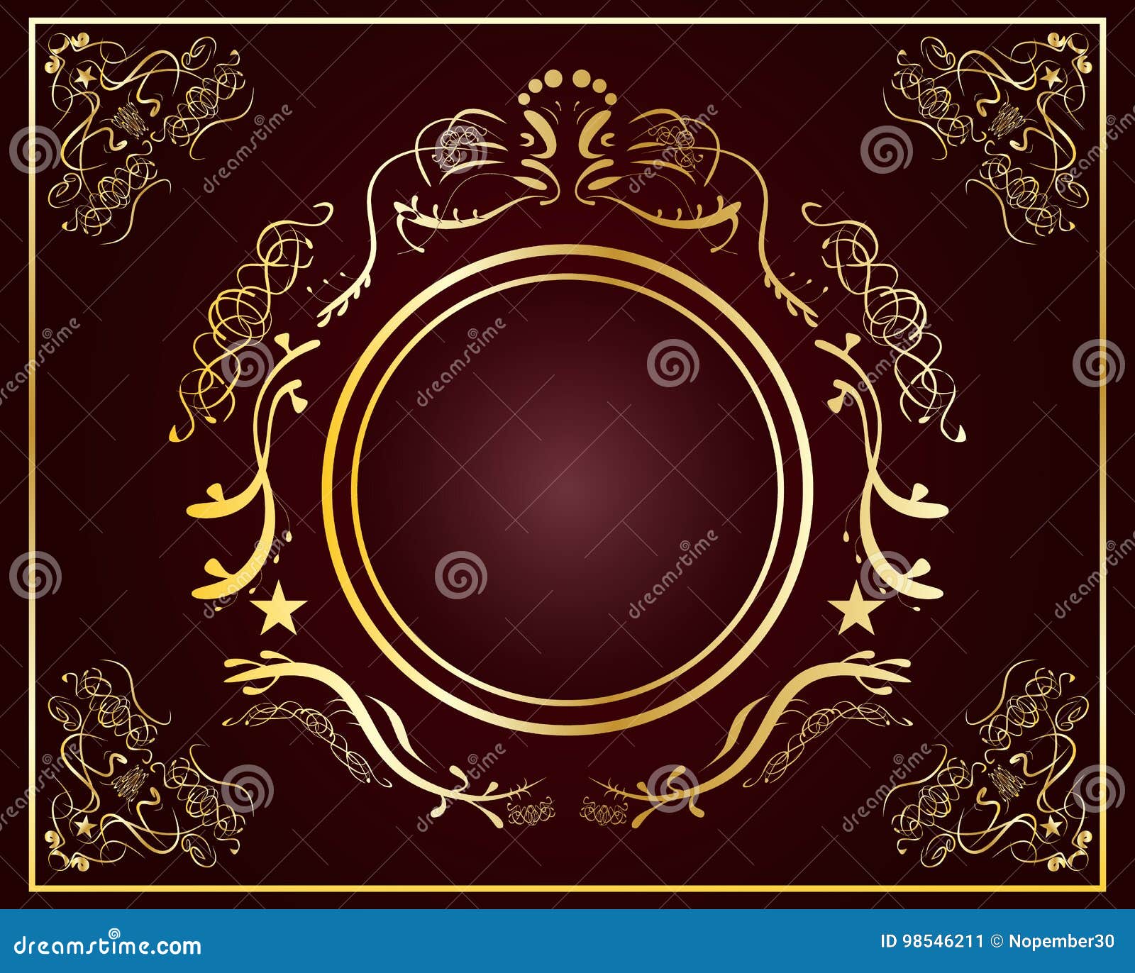 Empty swirl banner stock vector. Illustration of decoration - 98546211