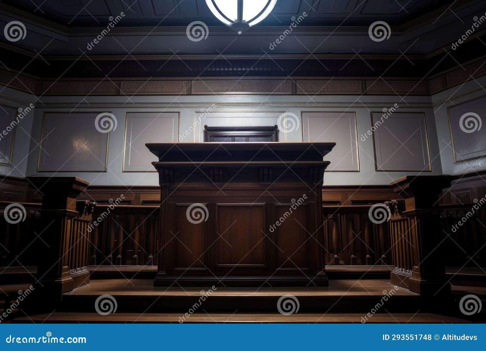 An Empty Synagogue Pulpit Under Spotlight Stock Photo - Image of ...