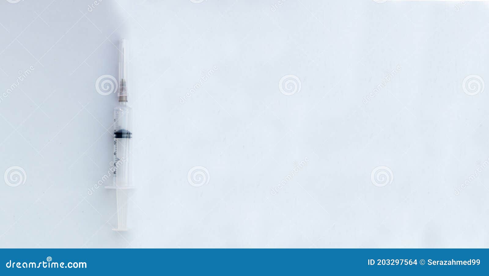Empty Syringe Against White Void with Copyspace Stock Photo - Image of ...