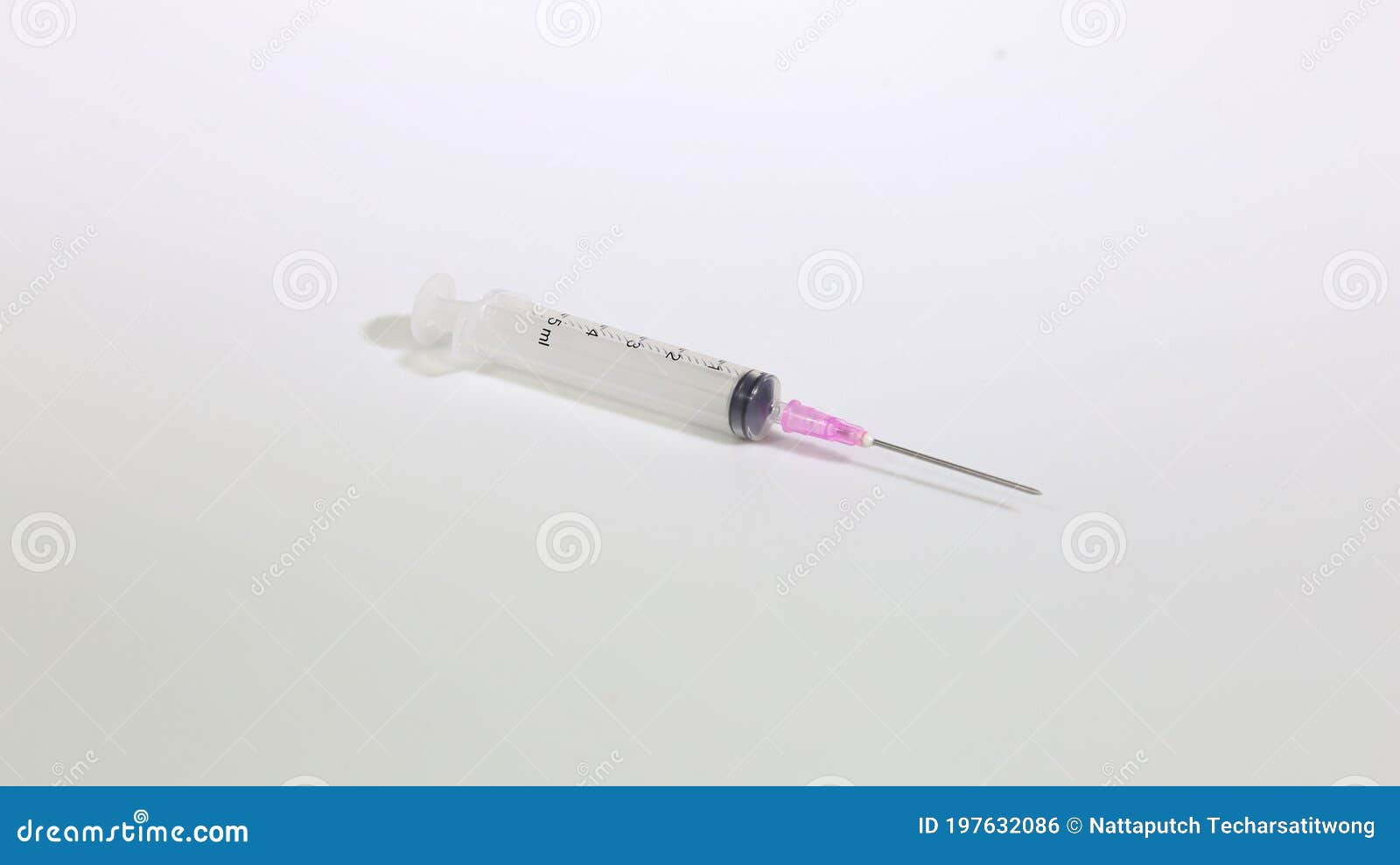 Empty Syringe Closeup Isolated on White Background Stock Photo - Image ...