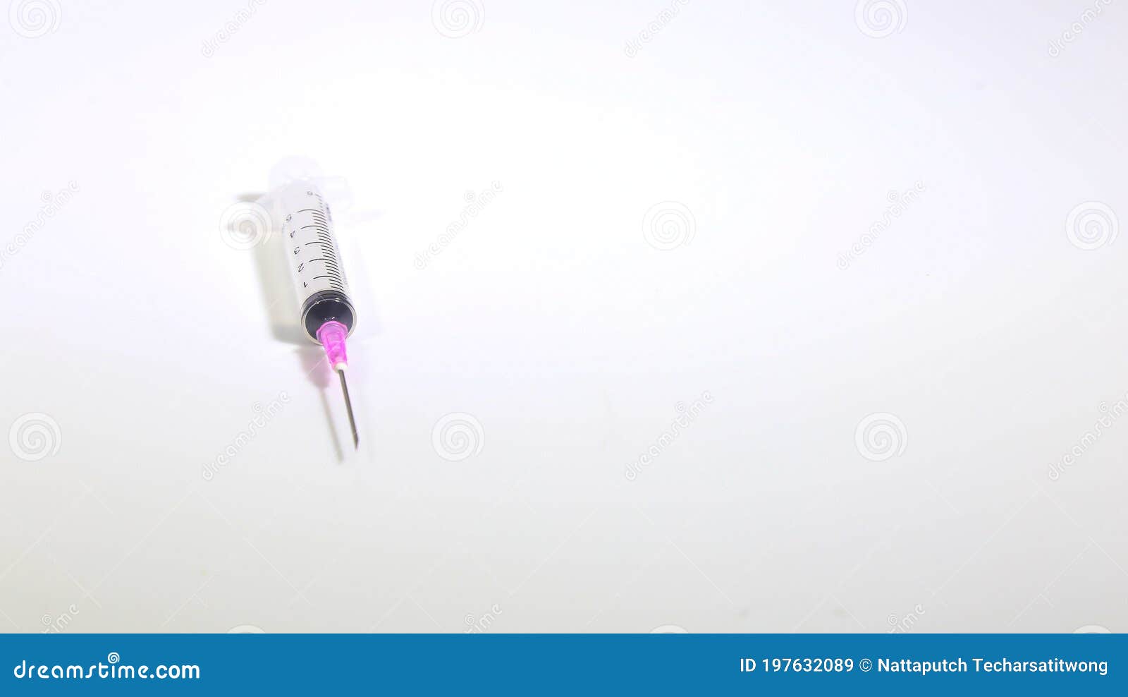 Empty Syringe Closeup Isolated on White Background Stock Image - Image ...