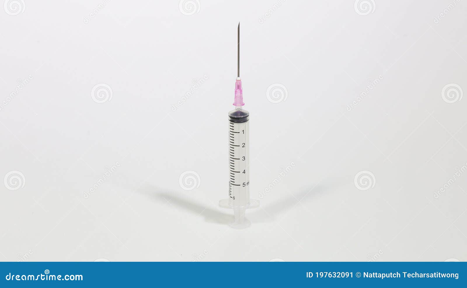 Empty Syringe Closeup Isolated on White Background Stock Image - Image ...