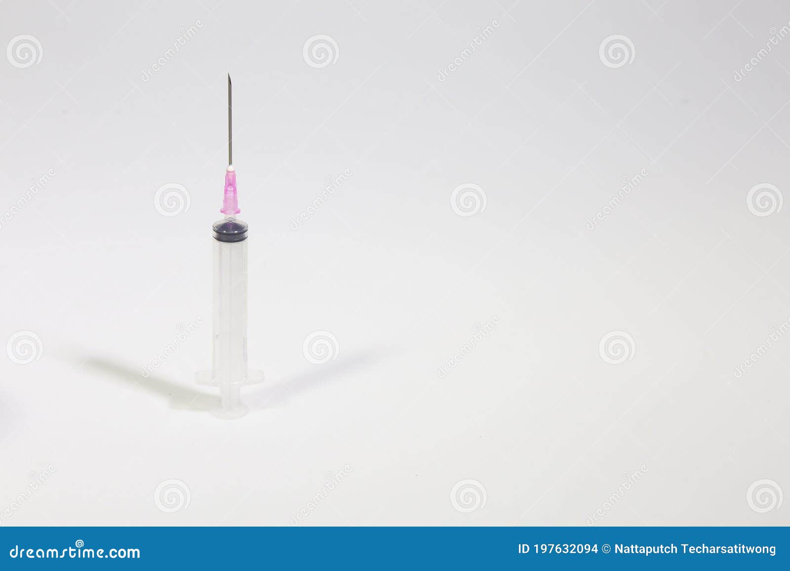 Empty Syringe Closeup Isolated on White Background Stock Photo - Image ...