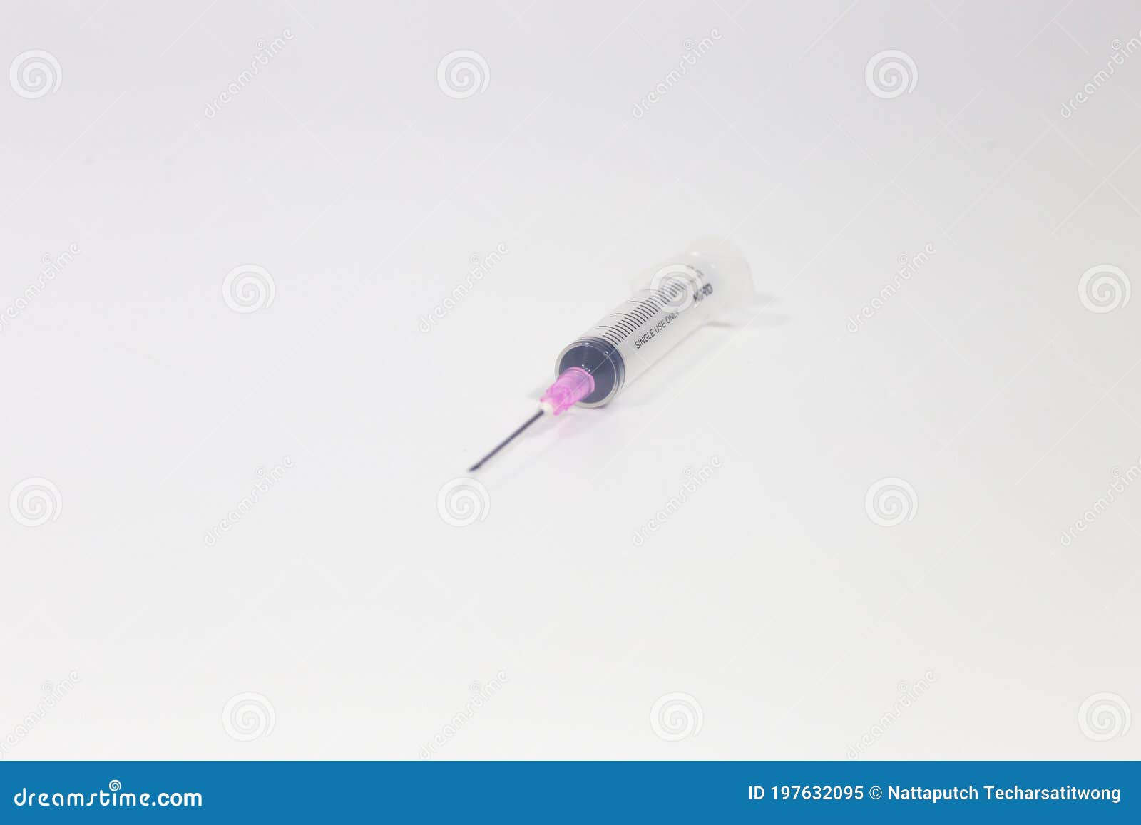 Empty Syringe Closeup Isolated on White Background Stock Image - Image ...