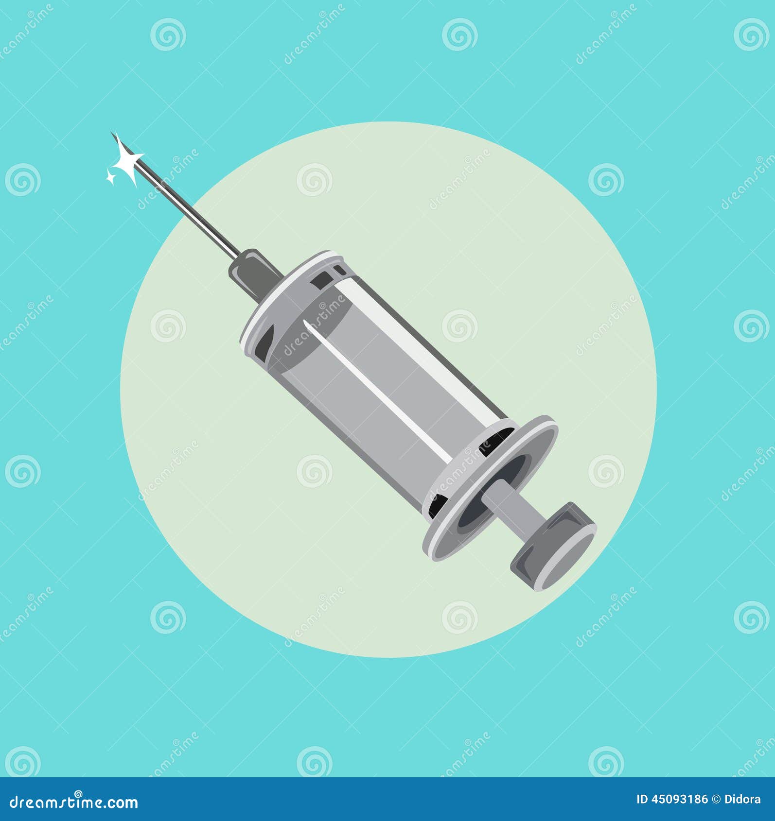 Empty Syringe Flat Vector Design Stock Vector - Illustration of sick ...