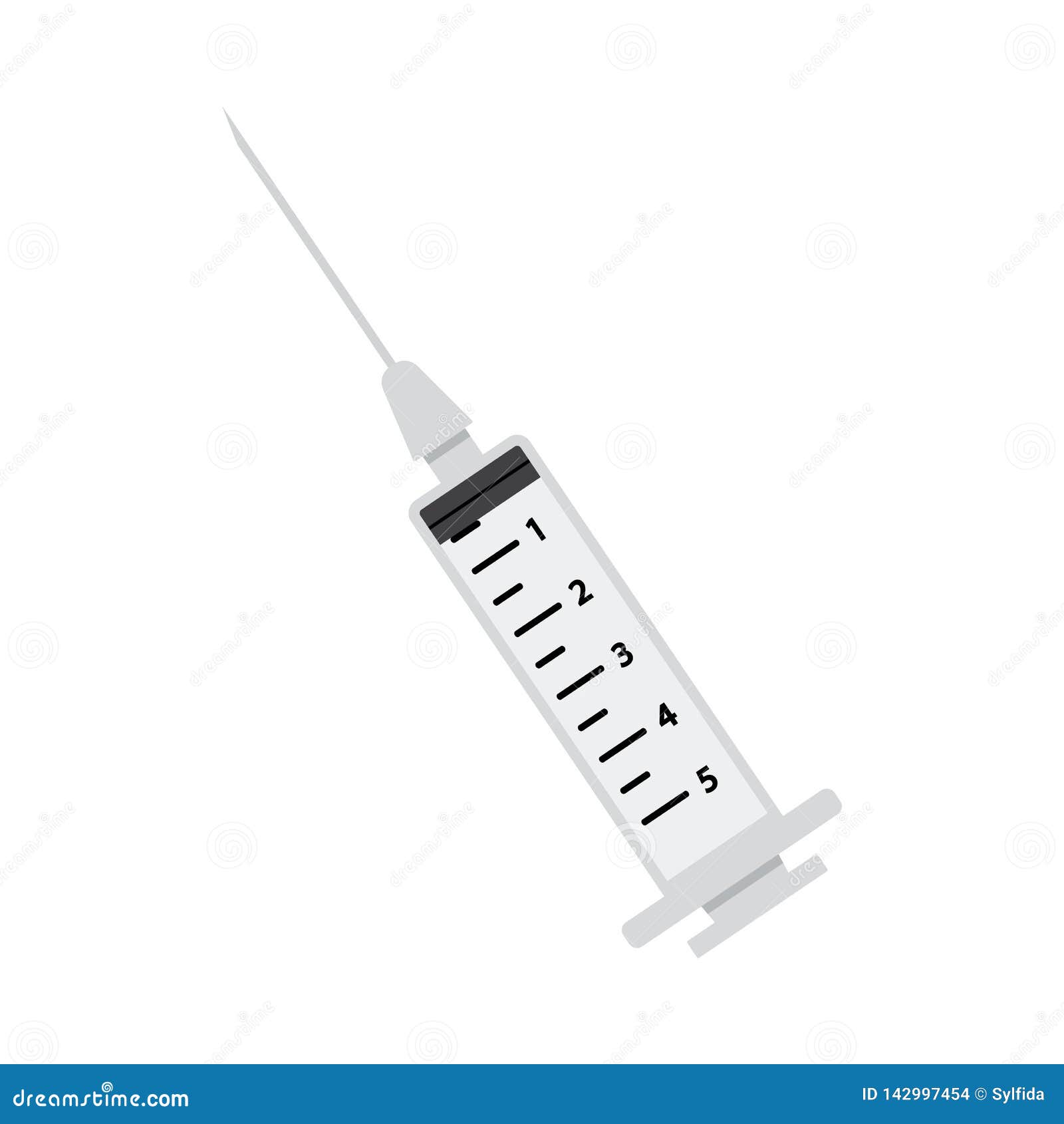 Empty Syringe Icon. Vector Illustration Stock Illustration ...