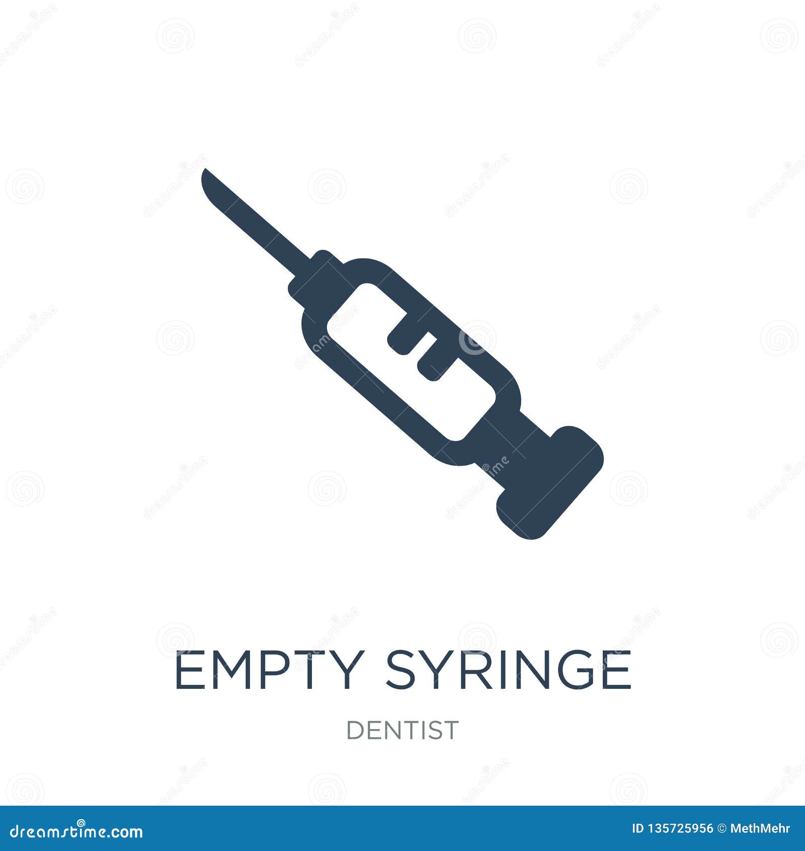 Empty Syringe Icon in Trendy Design Style. Empty Syringe Icon Isolated ...