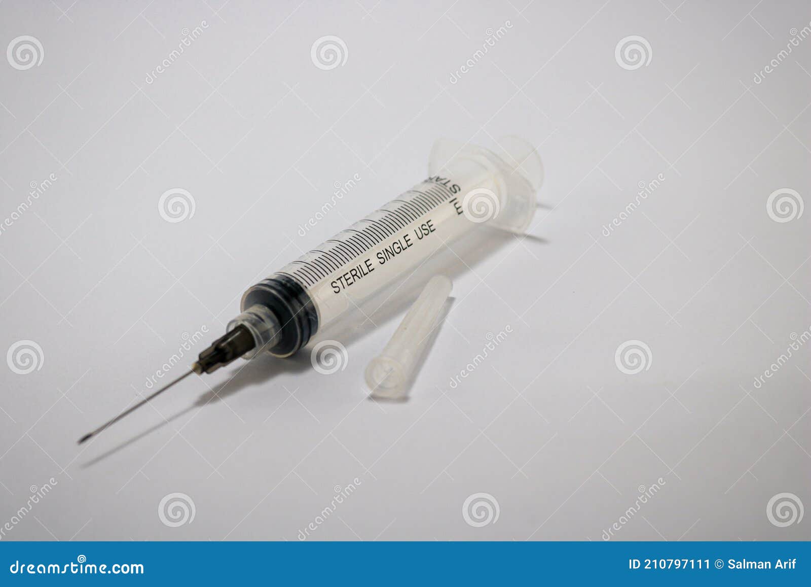 Empty Empty Syringe on Isolated White Background Stock Image - Image of ...
