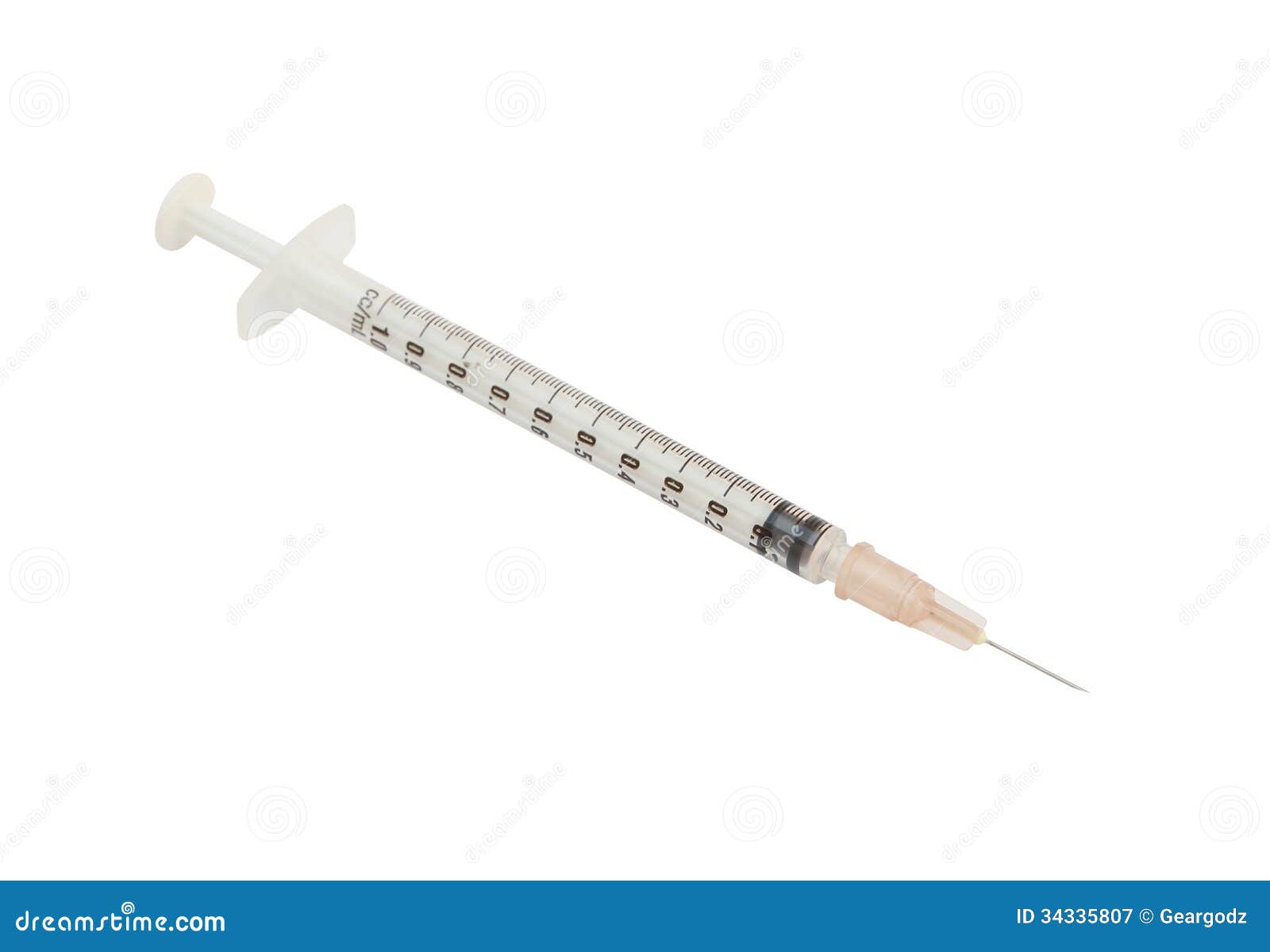 Empty Syringe Isolated on White Background Stock Image - Image of ...