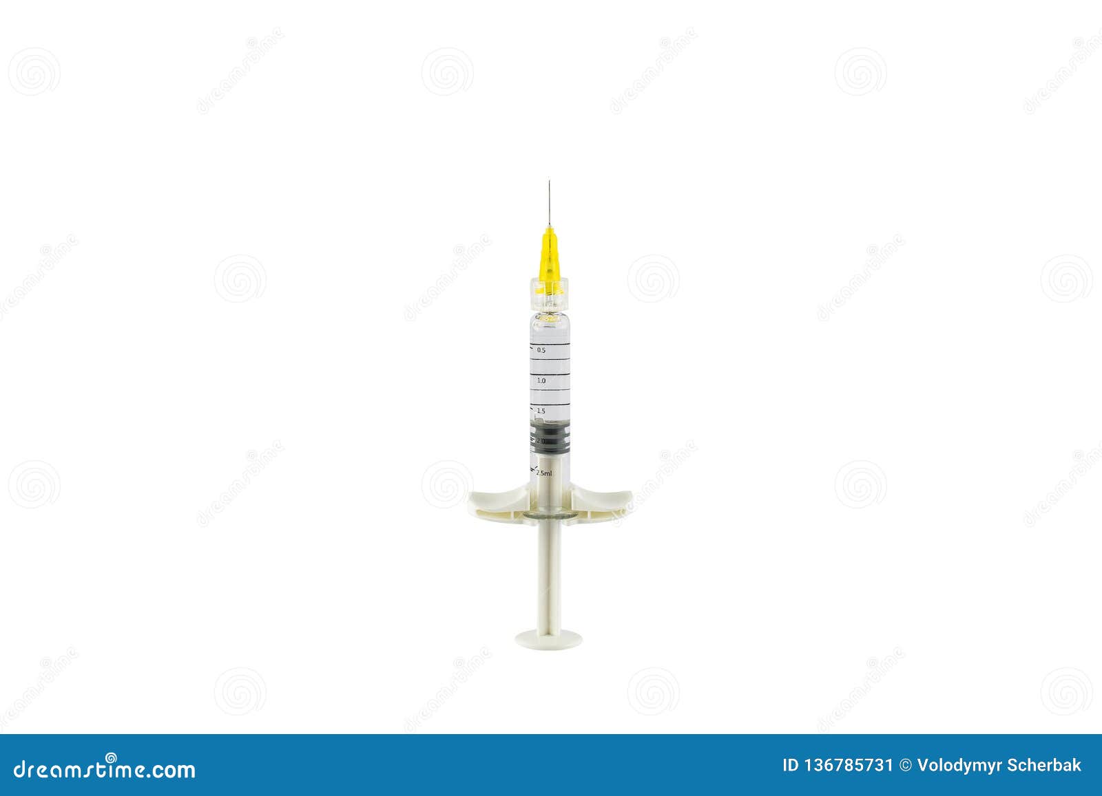 Empty Syringe Isolated on White Background. Injection Stock Image ...