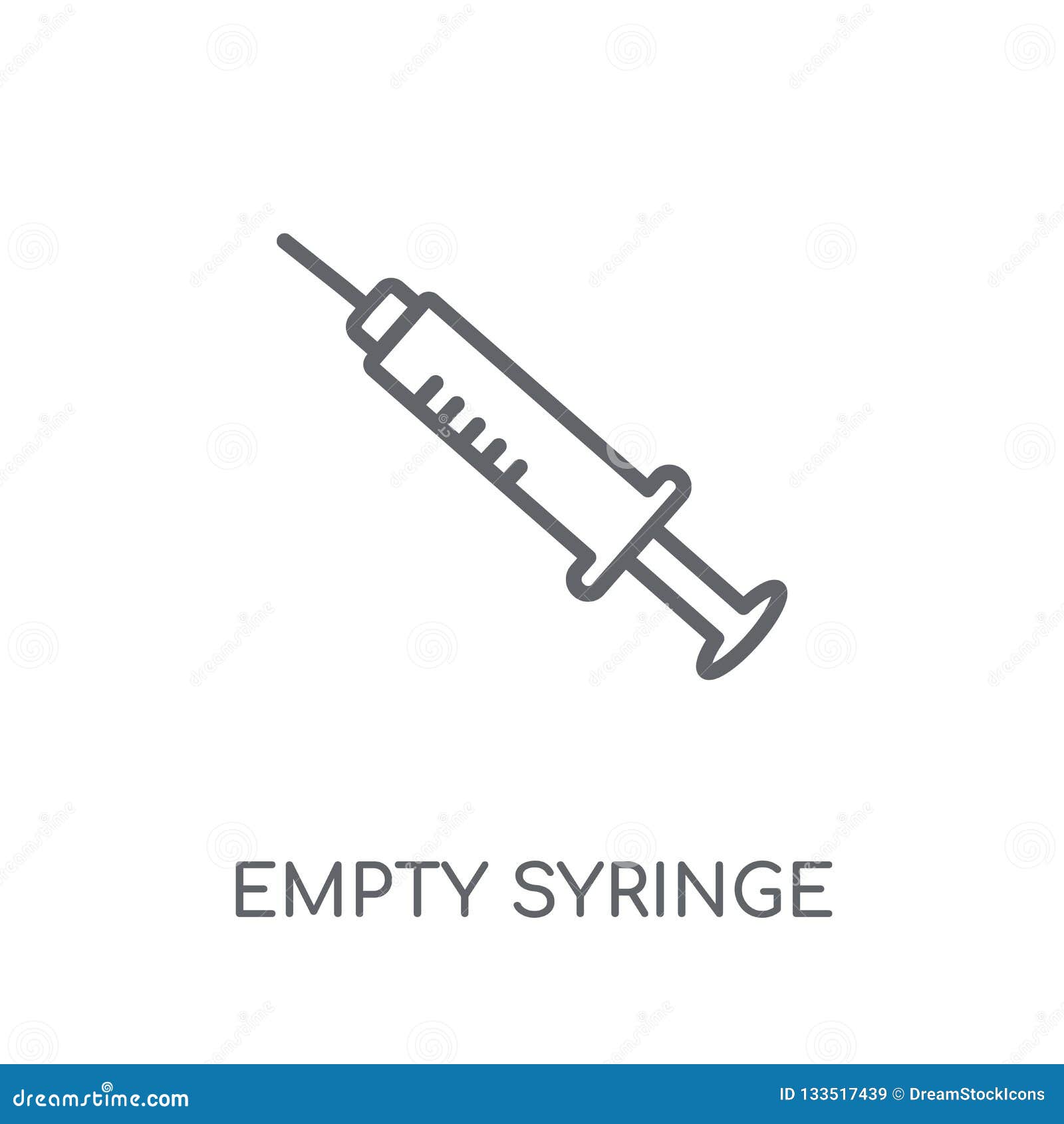 Empty Syringe Linear Icon. Modern Outline Empty Syringe Logo Con Stock ...