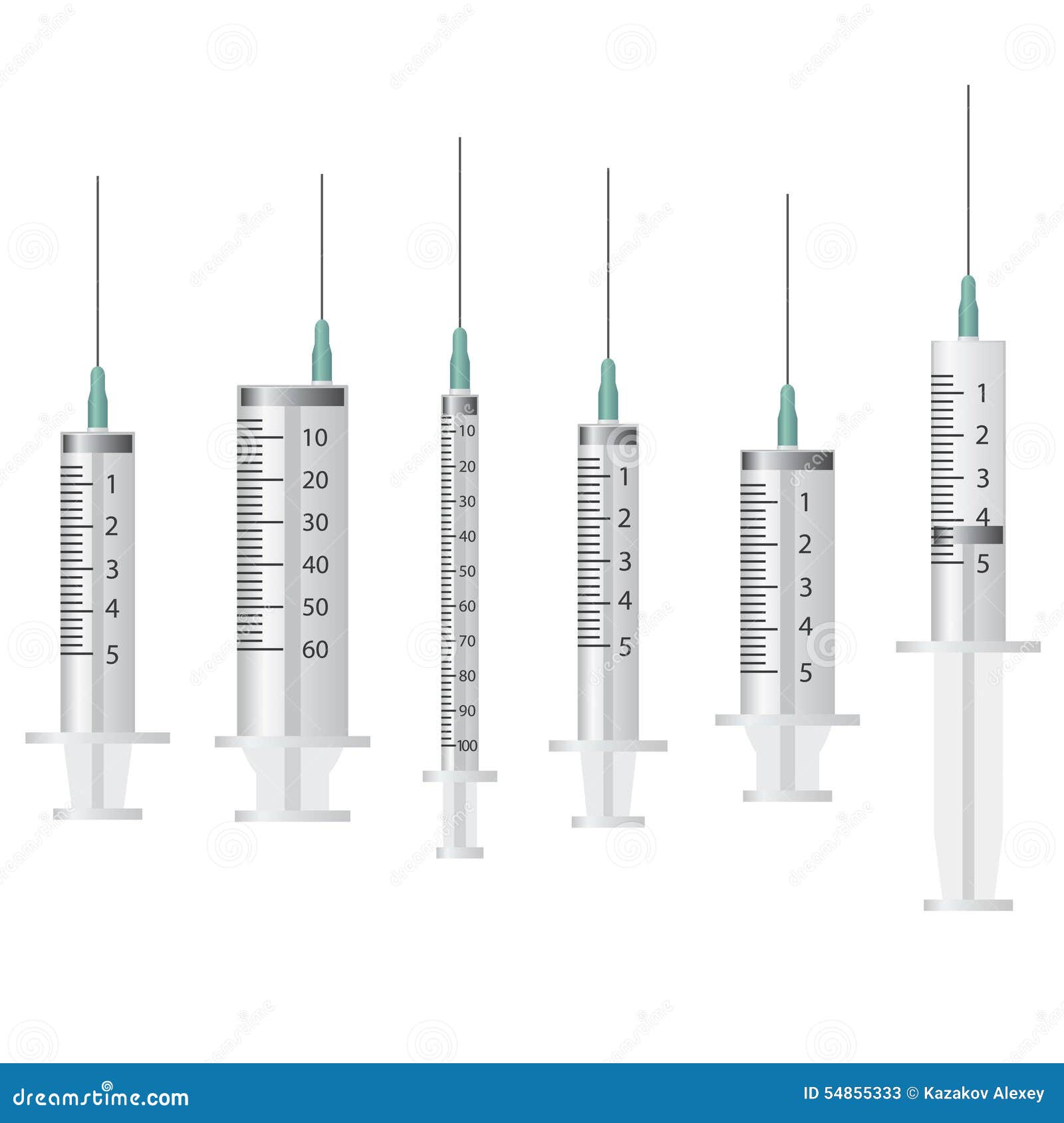 Empty syringes. stock vector. Illustration of drop, medical - 54855333