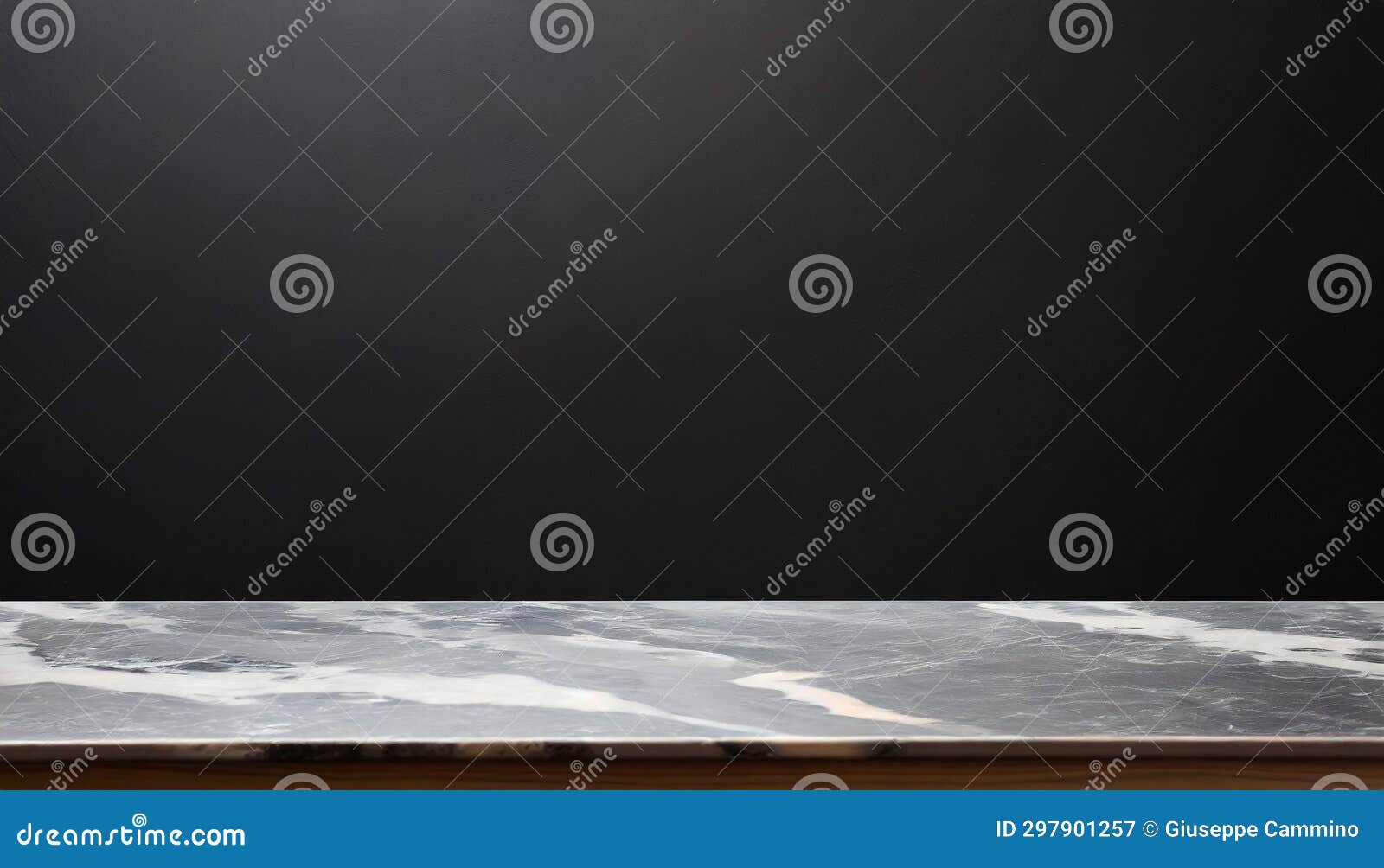 Empty Table Black Marbleon Black Wall Background. for Product Showing ...