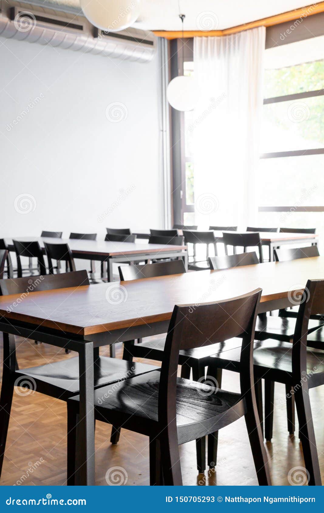 Empty table and chair stock image. Image of rendering - 150705293