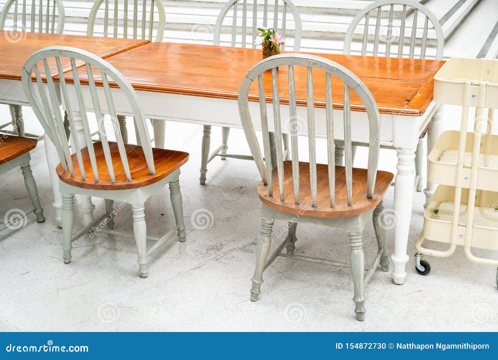 Empty table and chair stock photo. Image of industrial - 154872730