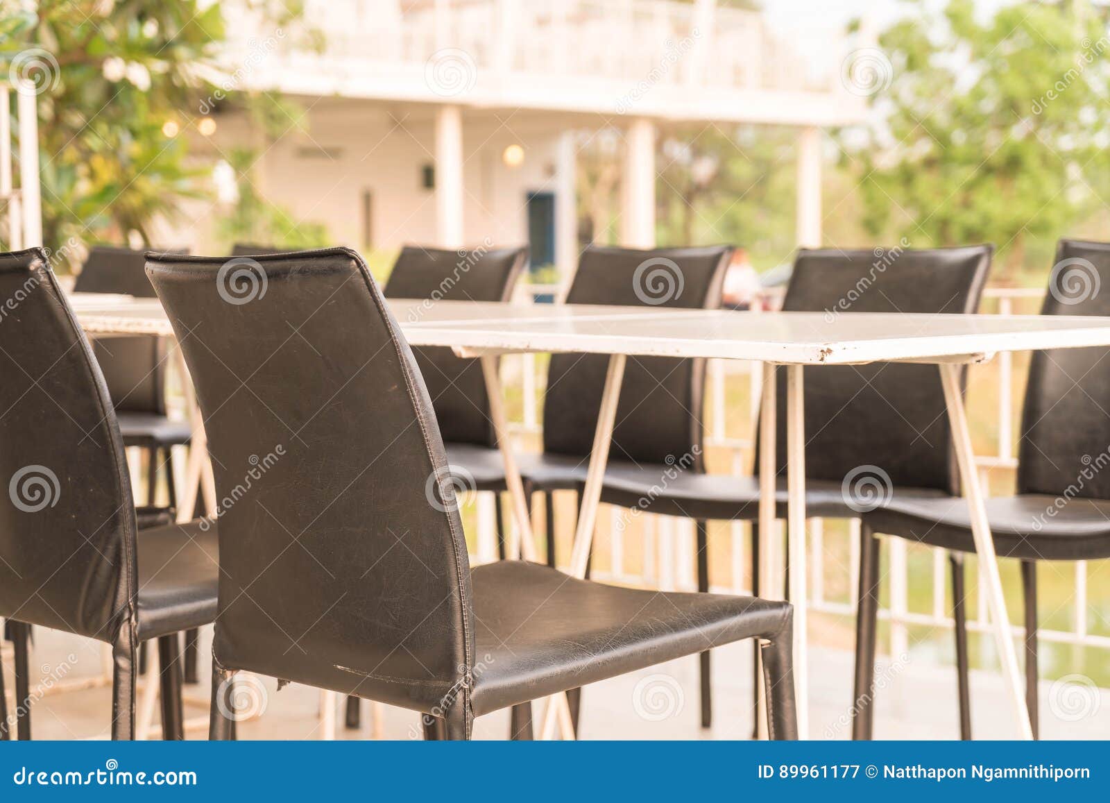 Empty table and chair stock image. Image of design, wood - 89961177