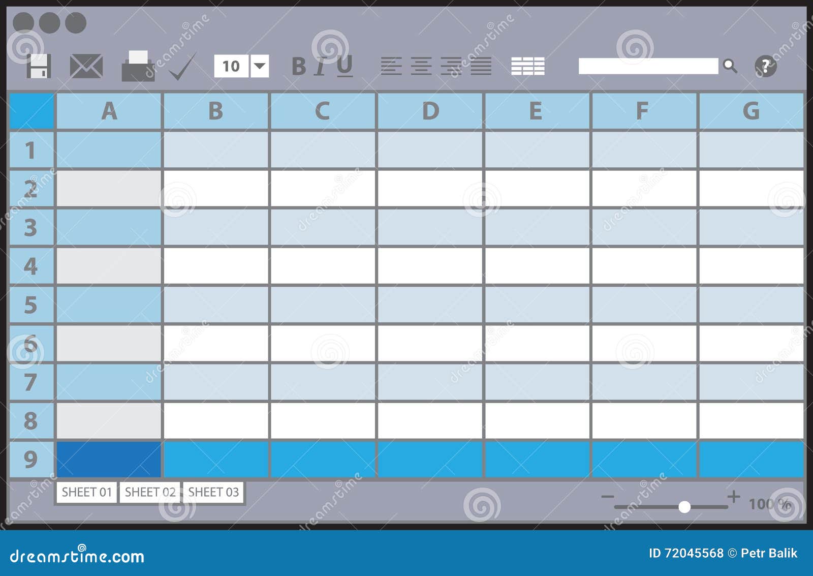 Empty table document stock vector. Illustration of navigation - 72045568