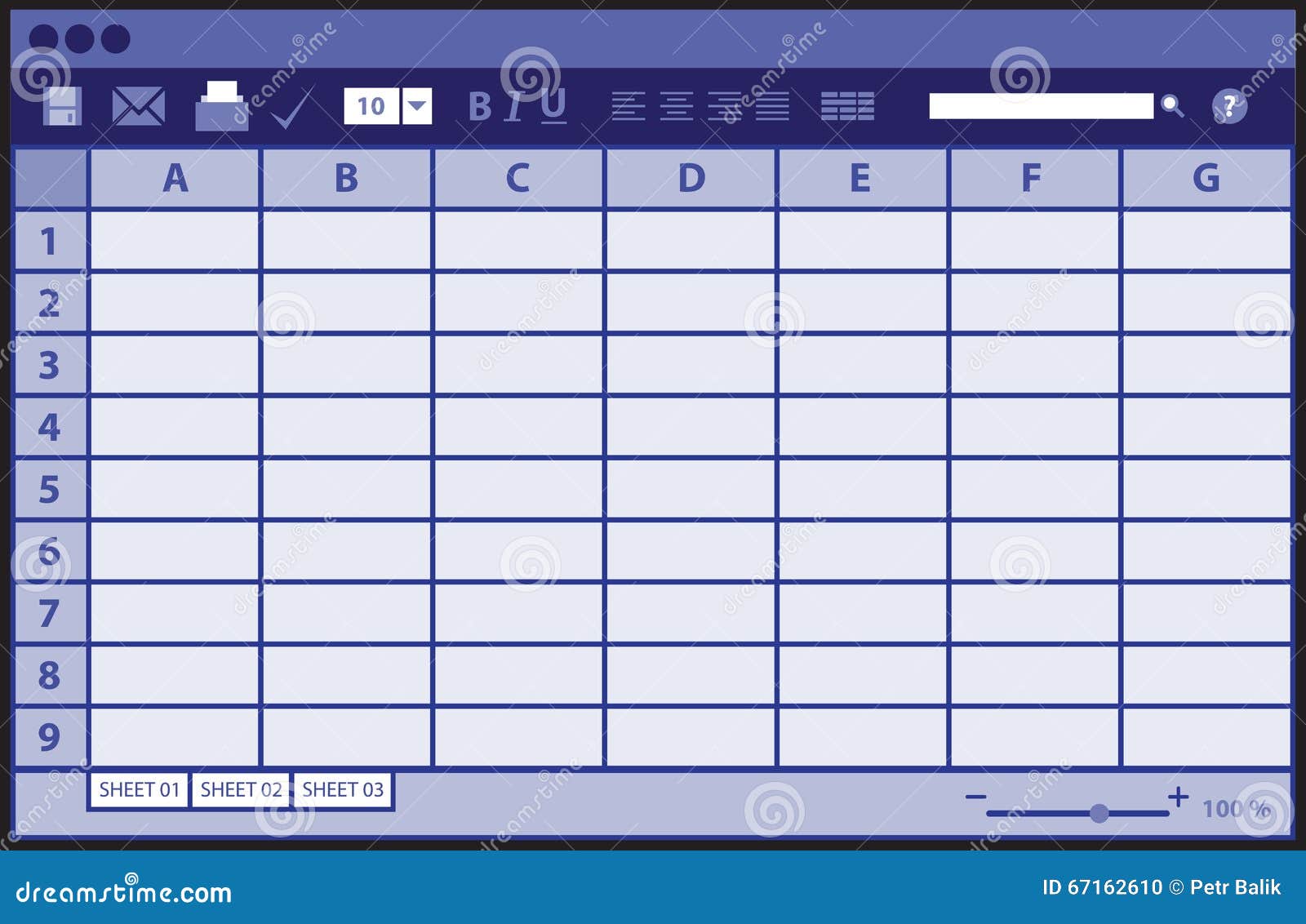 Empty table document stock vector. Illustration of business - 67162610