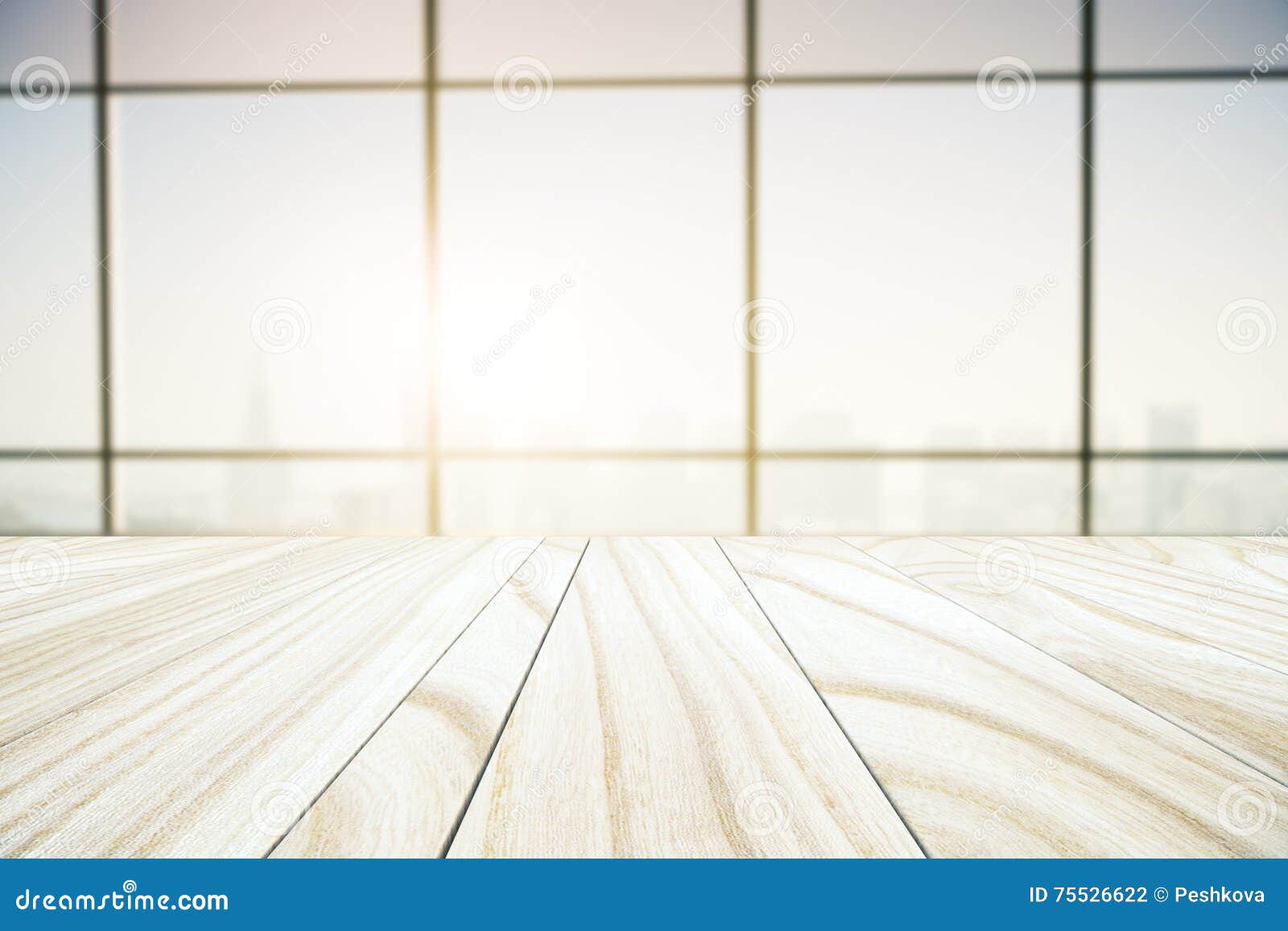 Empty Table on Interior Background Stock Illustration - Illustration of ...