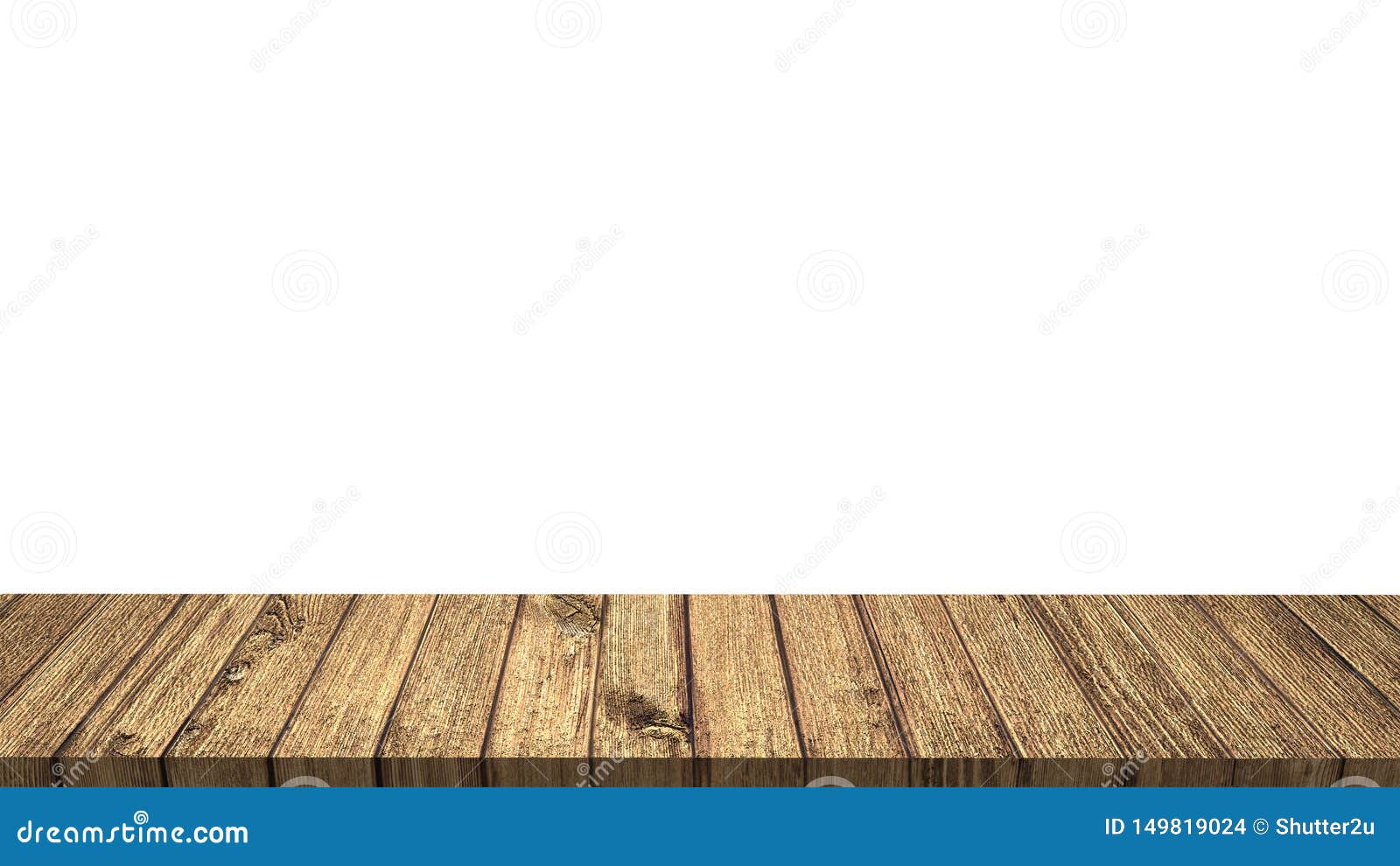 Empty Table on Isolated White Background. 3D Illustration Stock ...