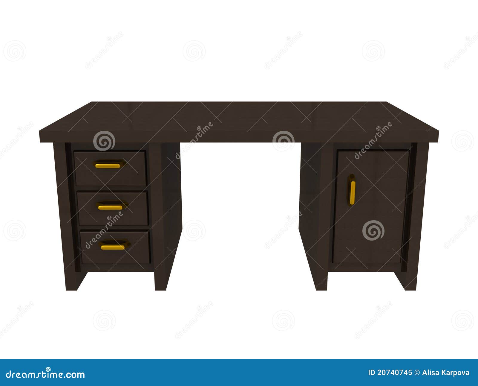 Empty Table Office stock illustration. Illustration of reflect - 20740745