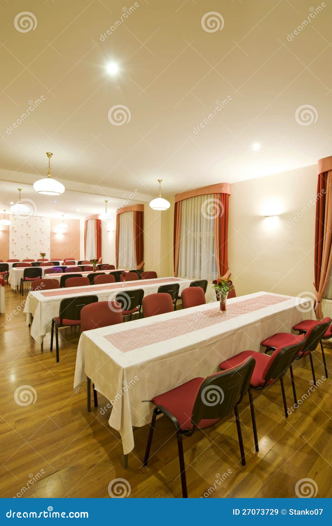 Empty tables stock image. Image of bouquet, business - 27073729