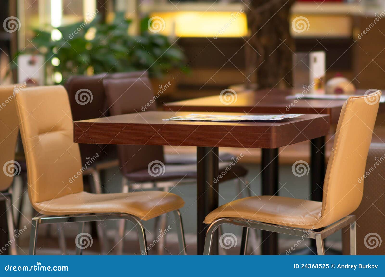 Empty tables in cafe stock image. Image of lunch, eating - 24368525