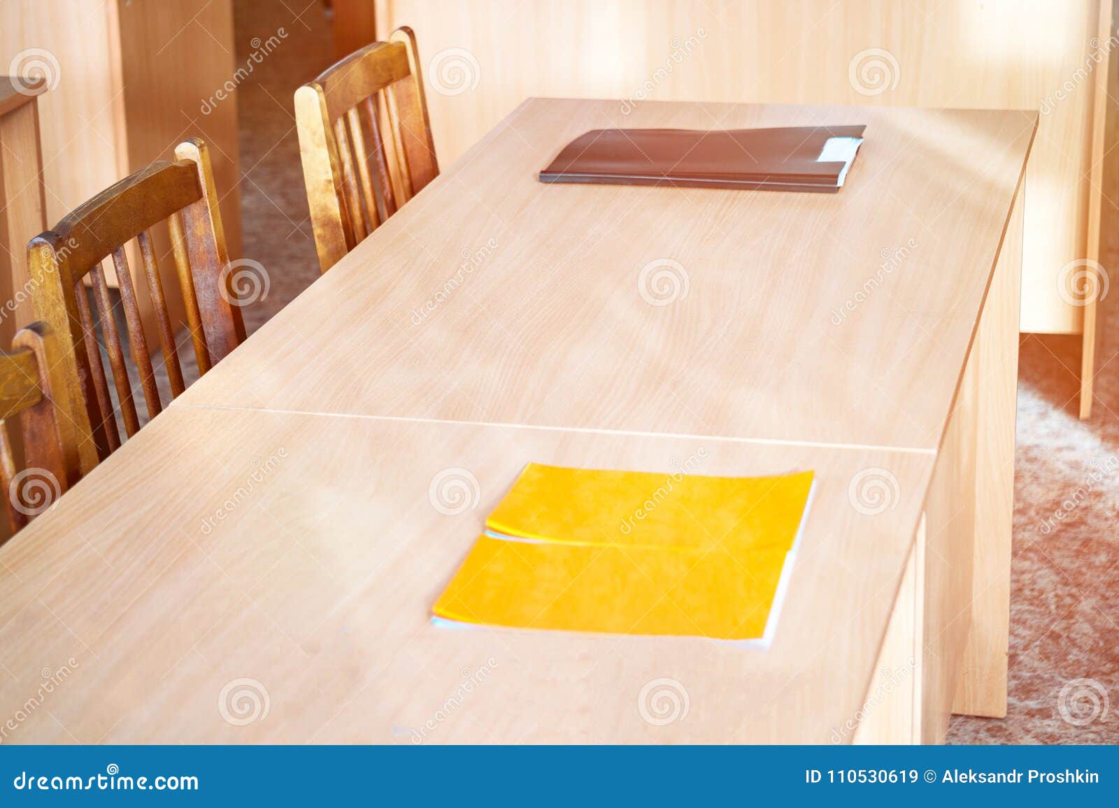 Empty Tables in the Classroom Stock Image - Image of campus, inside ...
