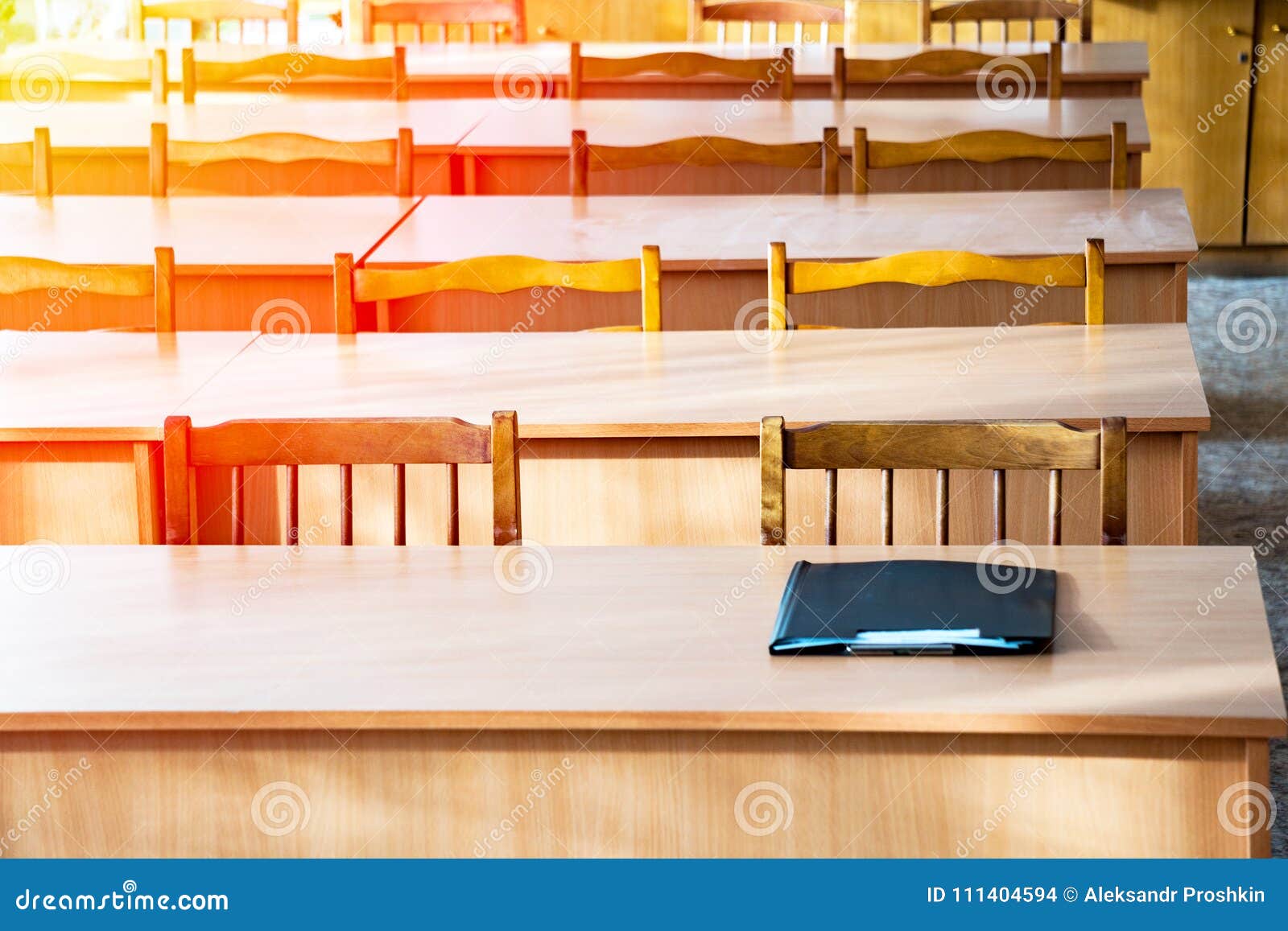 Empty Tables in the Classroom Stock Photo - Image of chair, hall: 111404594