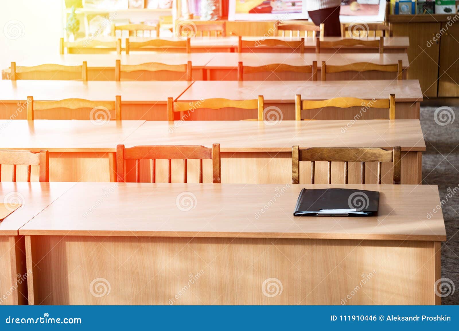 Empty Tables in the Classroom Stock Photo - Image of educational ...