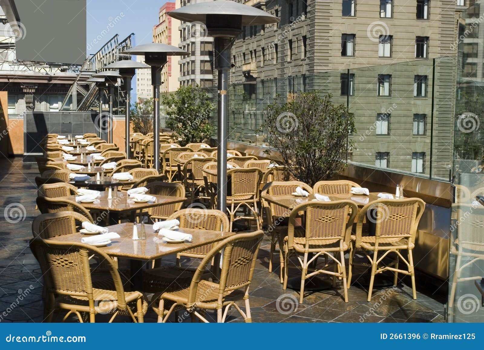 Empty Set Tables Inside The Classic Restaurant Stock Photography ...