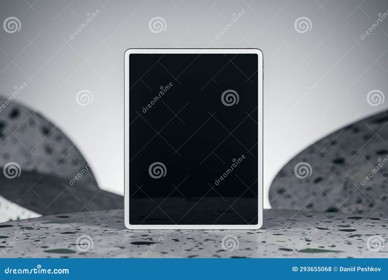 Empty Tablet on Abstract Background with Mock Up Place for Your Product ...