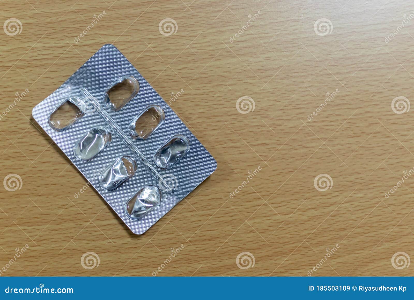 An Empty Tablet Sachet on the Tablet Stock Image - Image of graphic ...
