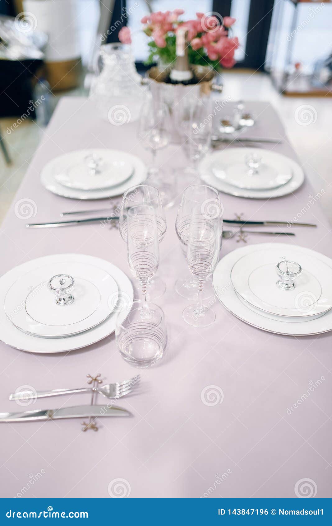 Empty Tableware, Table Setting, Nobody Stock Photo - Image of food ...