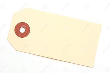 Empty Tag Over a White Background Stock Photo - Image of beige, empty ...